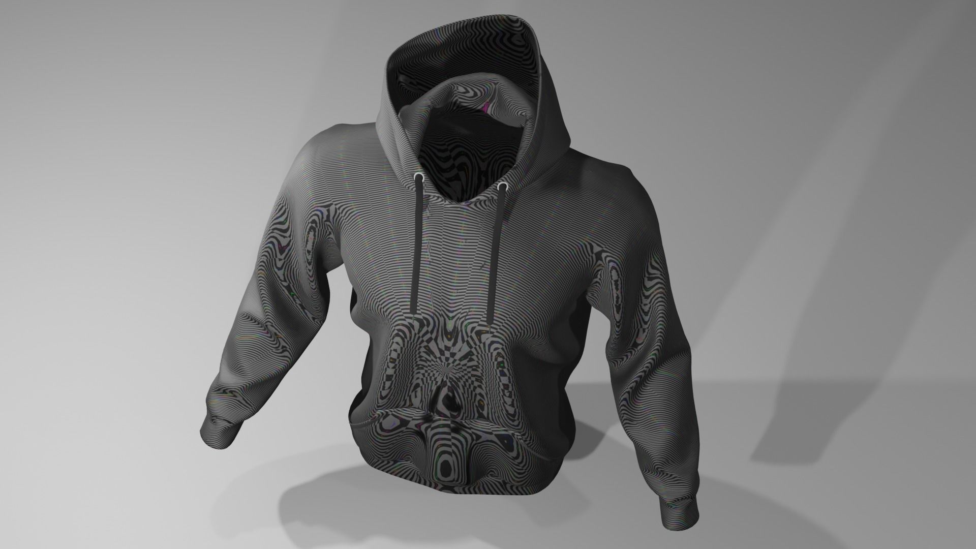 hooded circle pattern design 3D model | CGTrader