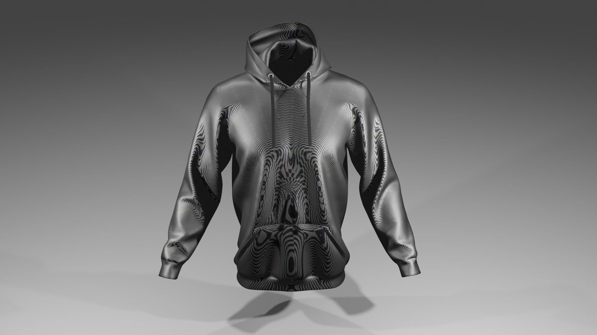 hooded circle pattern design 3D model | CGTrader