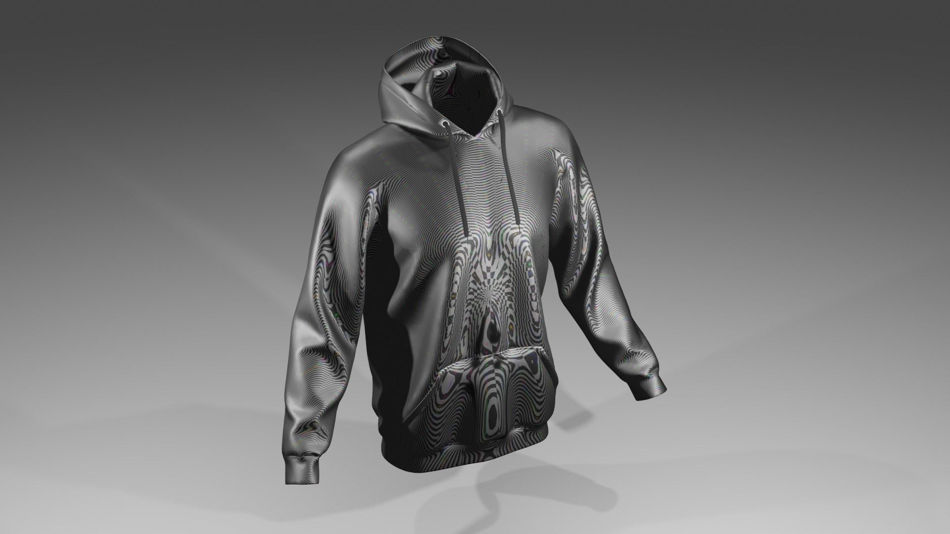 hooded circle pattern design 3D model | CGTrader