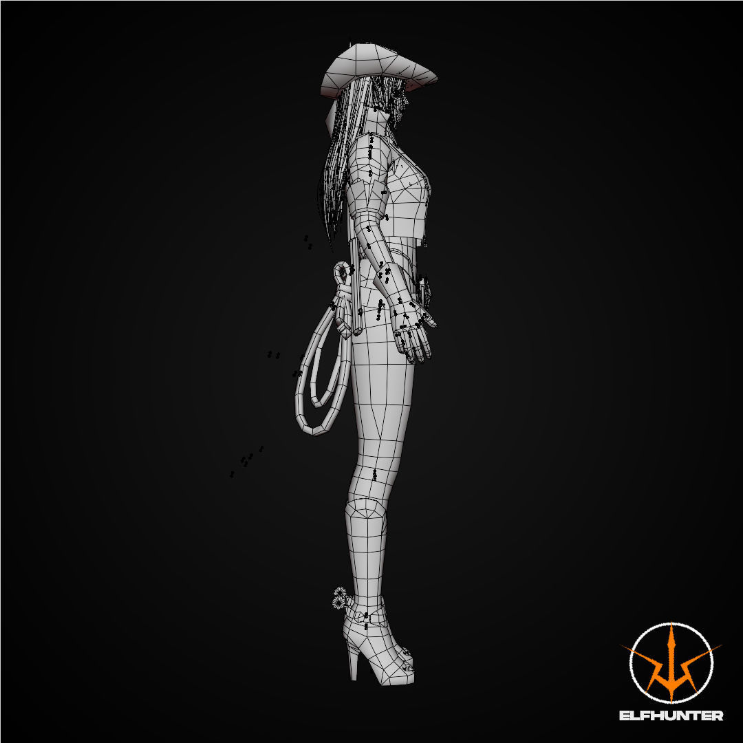 3D model EXCLUSIVE ELF HUNTER EDITION RIGGED CHARACTER ELF WESTERN ...