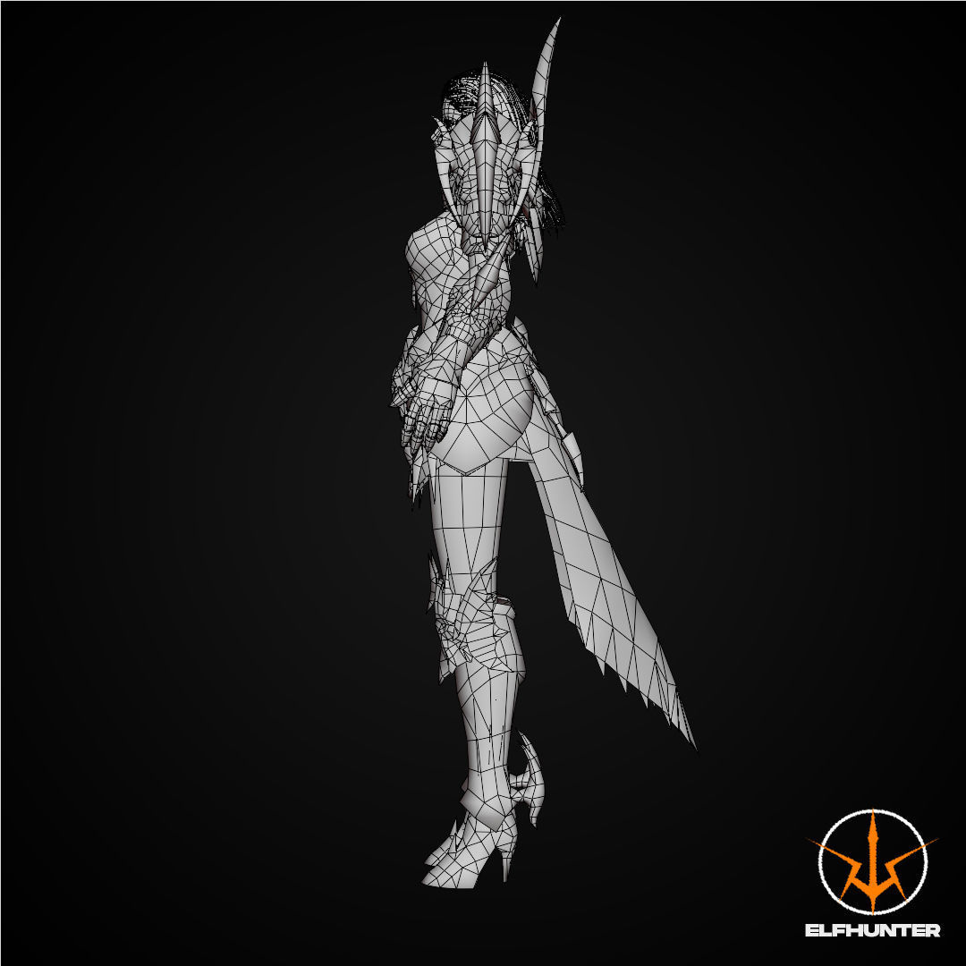 3D model EXCLUSIVE ELF HUNTER EDITION RIGGED CHARACTER ELF DARKNESS VR ...