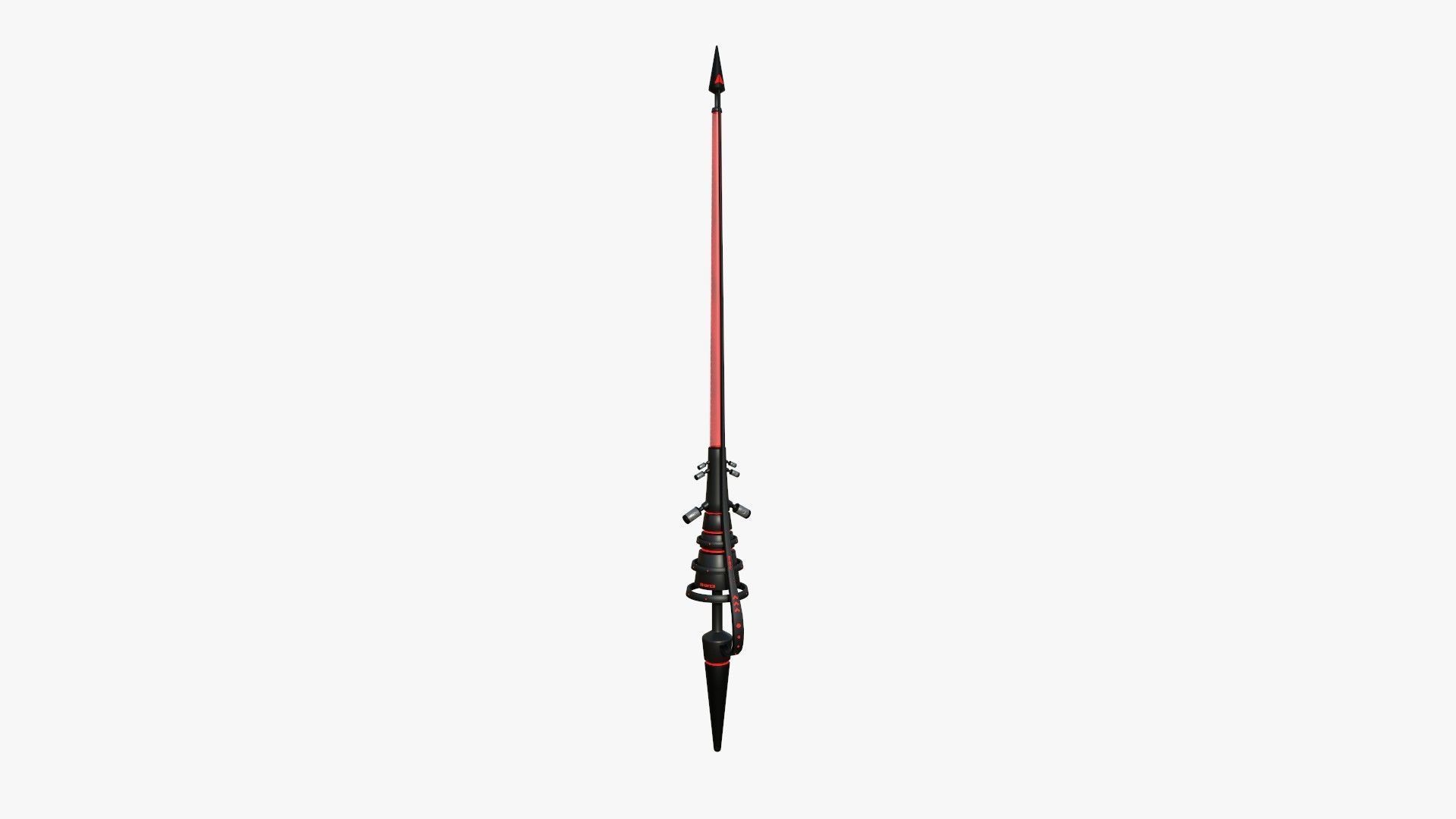 3D model SciFi War Lance A04 Red Black - Sci Fi Weapon Design VR / AR ...