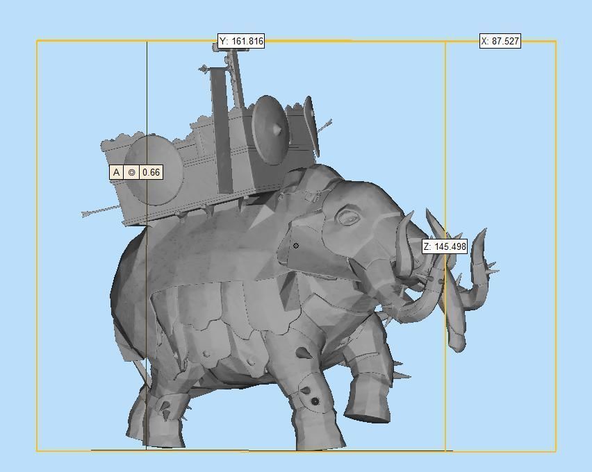 War elephant 3D model 3D printable | CGTrader