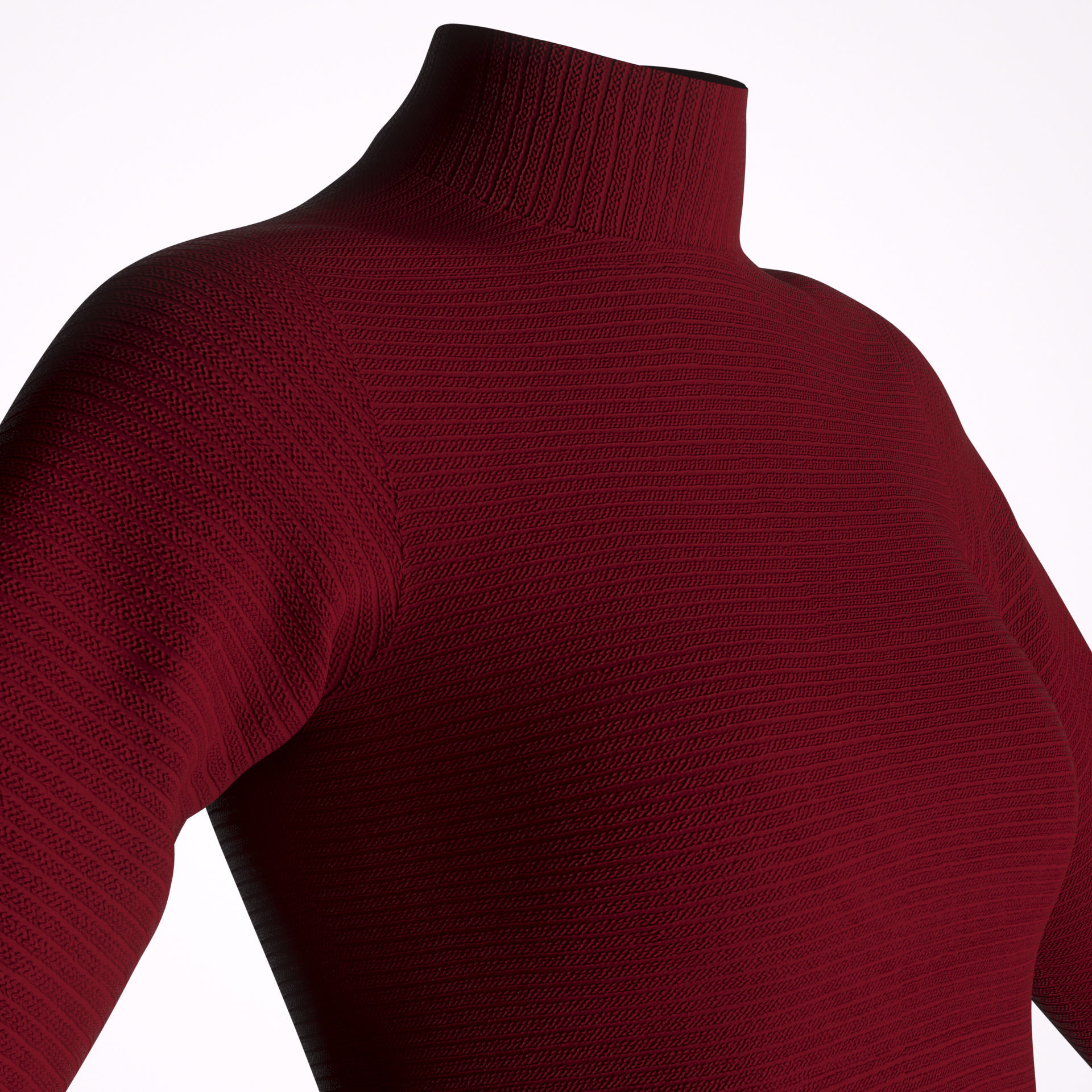 Female Turtleneck 3D model | CGTrader