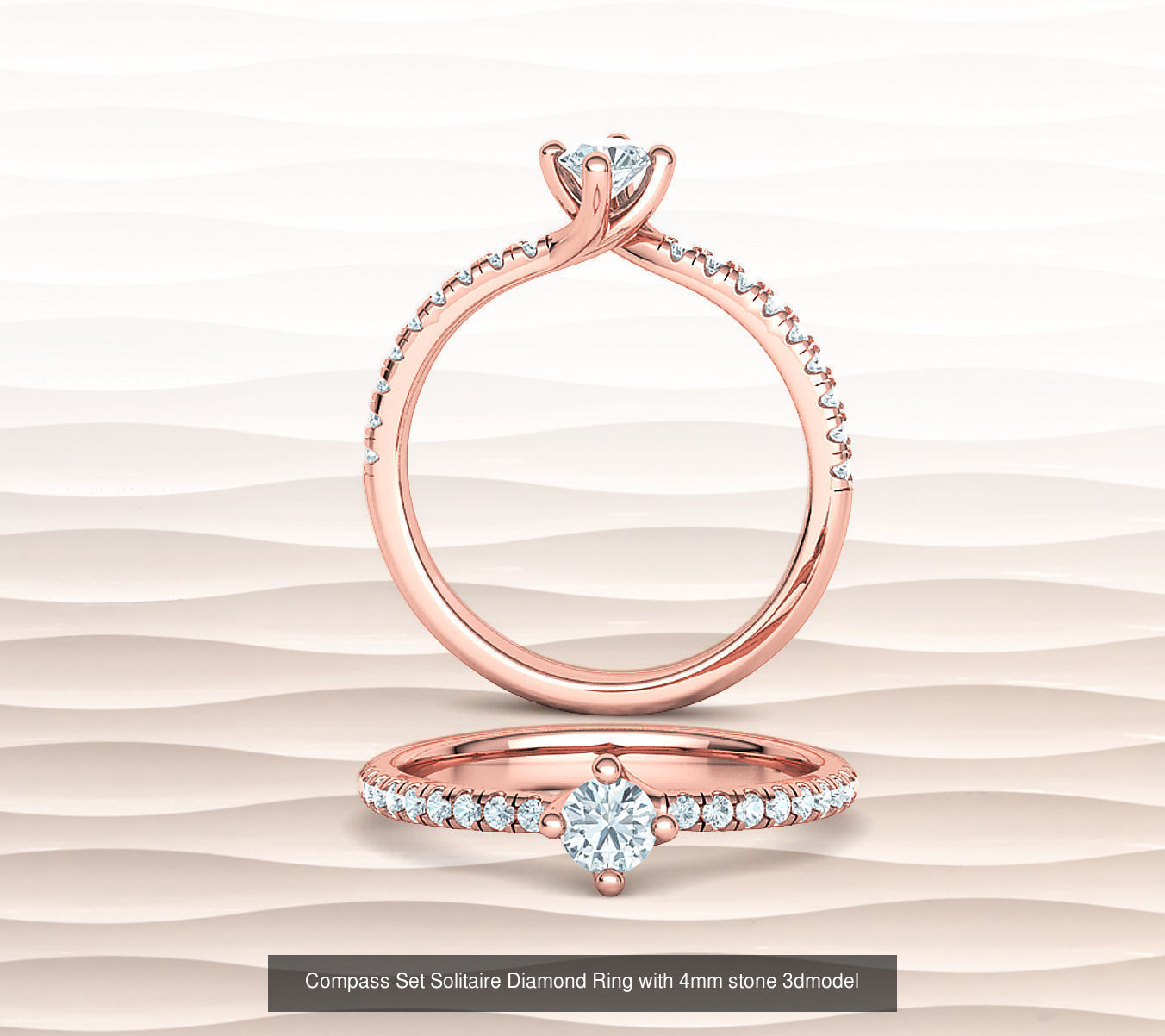 Compass Set Solitaire Rings 3dprint models 3D Model Collection | CGTrader