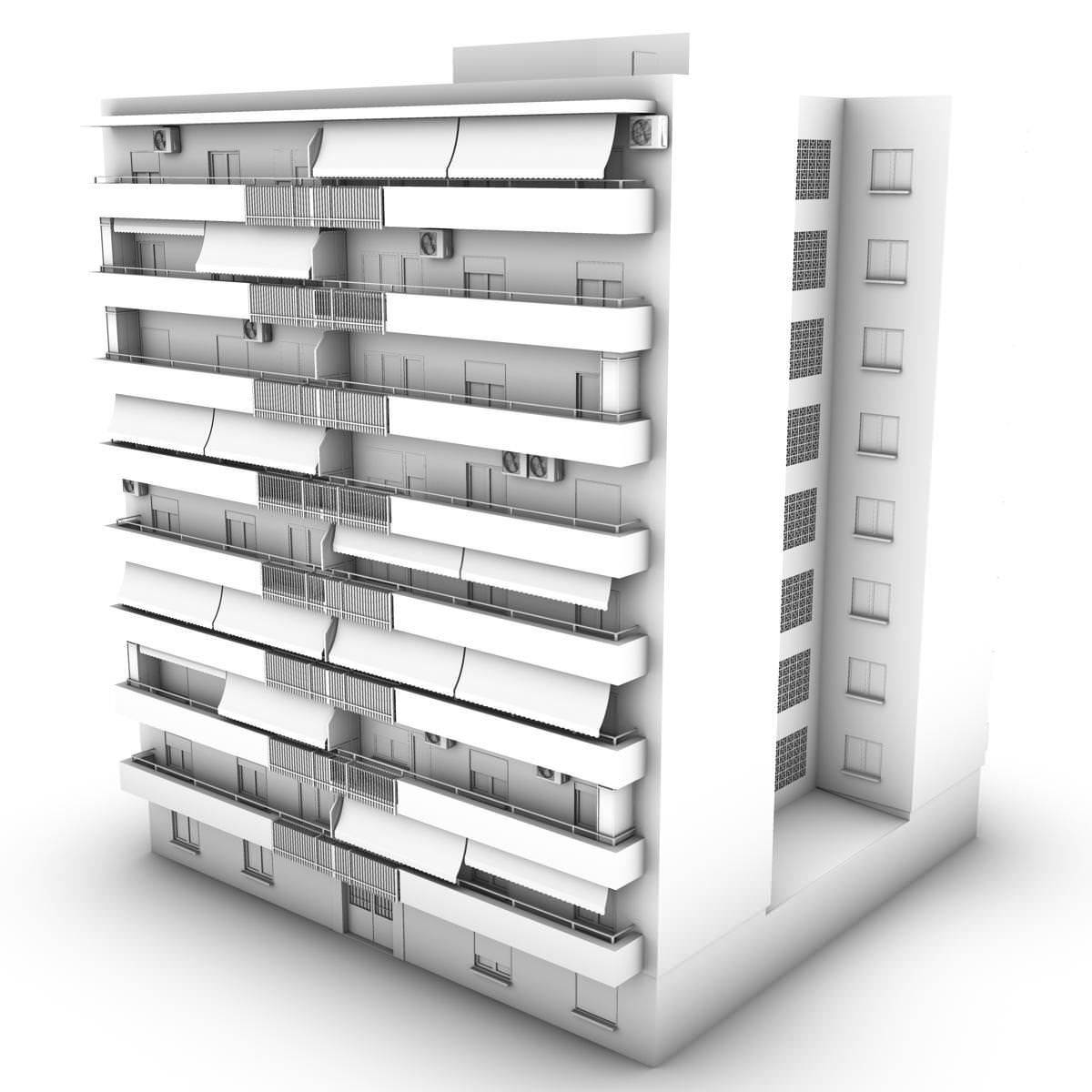 Typical spanish building 3D model | CGTrader