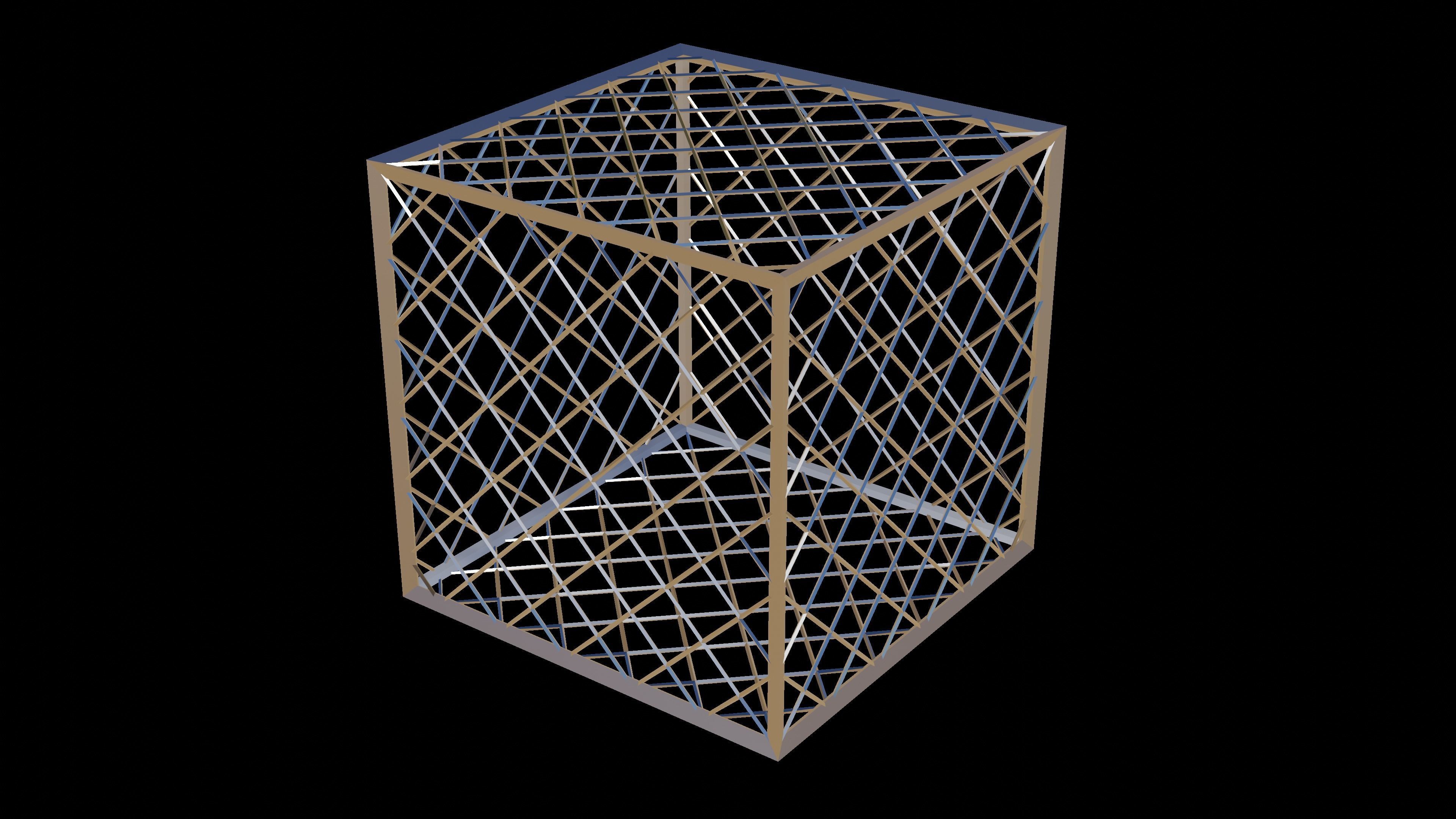 3D model Cubical Cage 3d Model VR / AR / low-poly | CGTrader