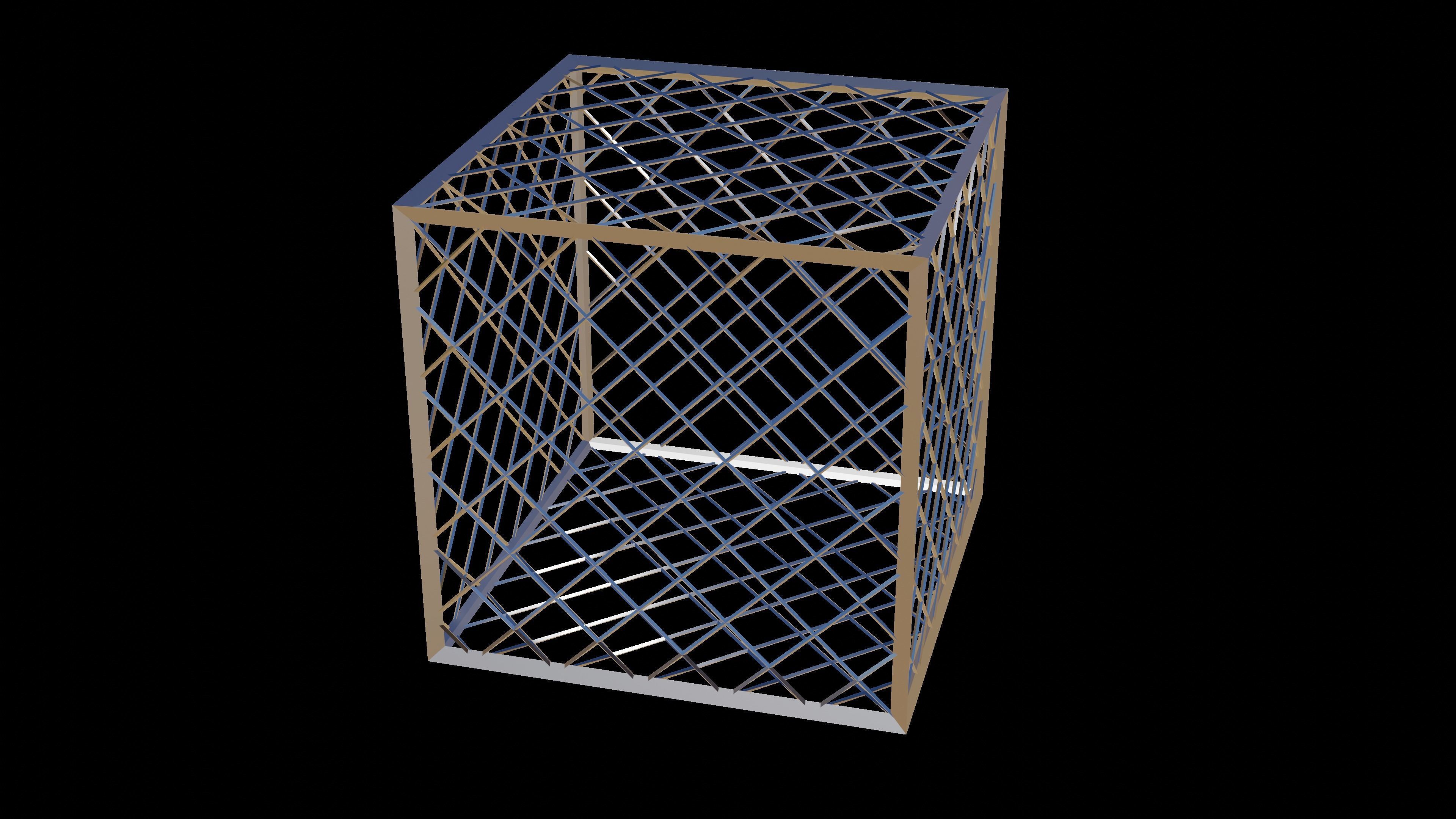 3D model Cubical Cage 3d Model VR / AR / low-poly | CGTrader