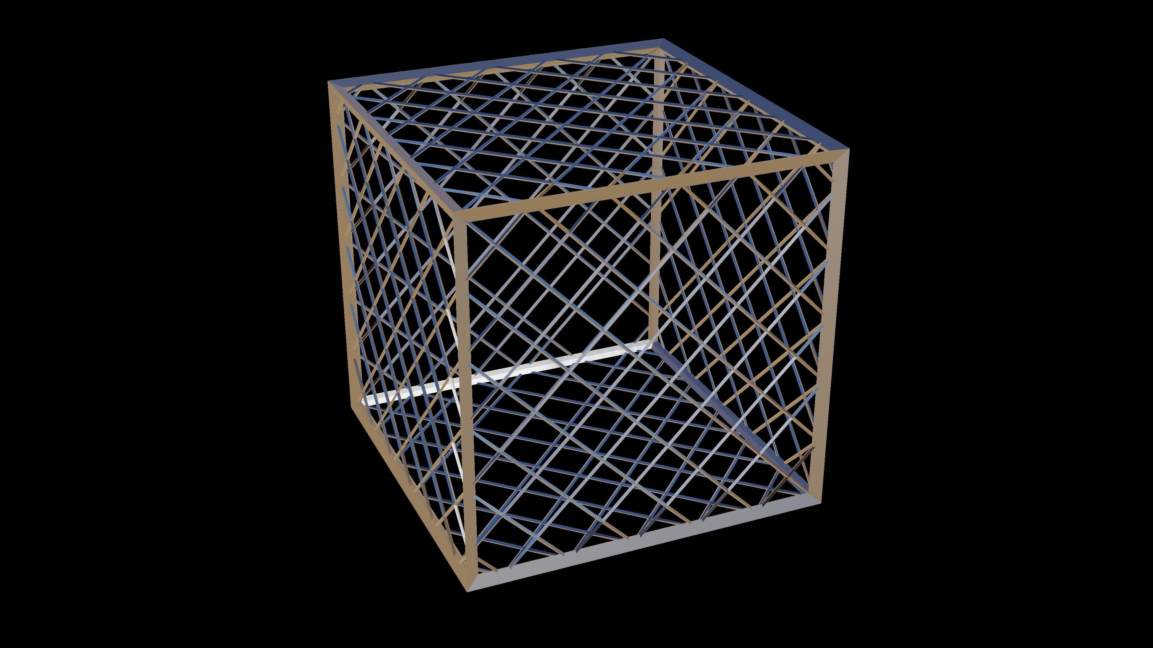 3D model Cubical Cage 3d Model VR / AR / low-poly | CGTrader