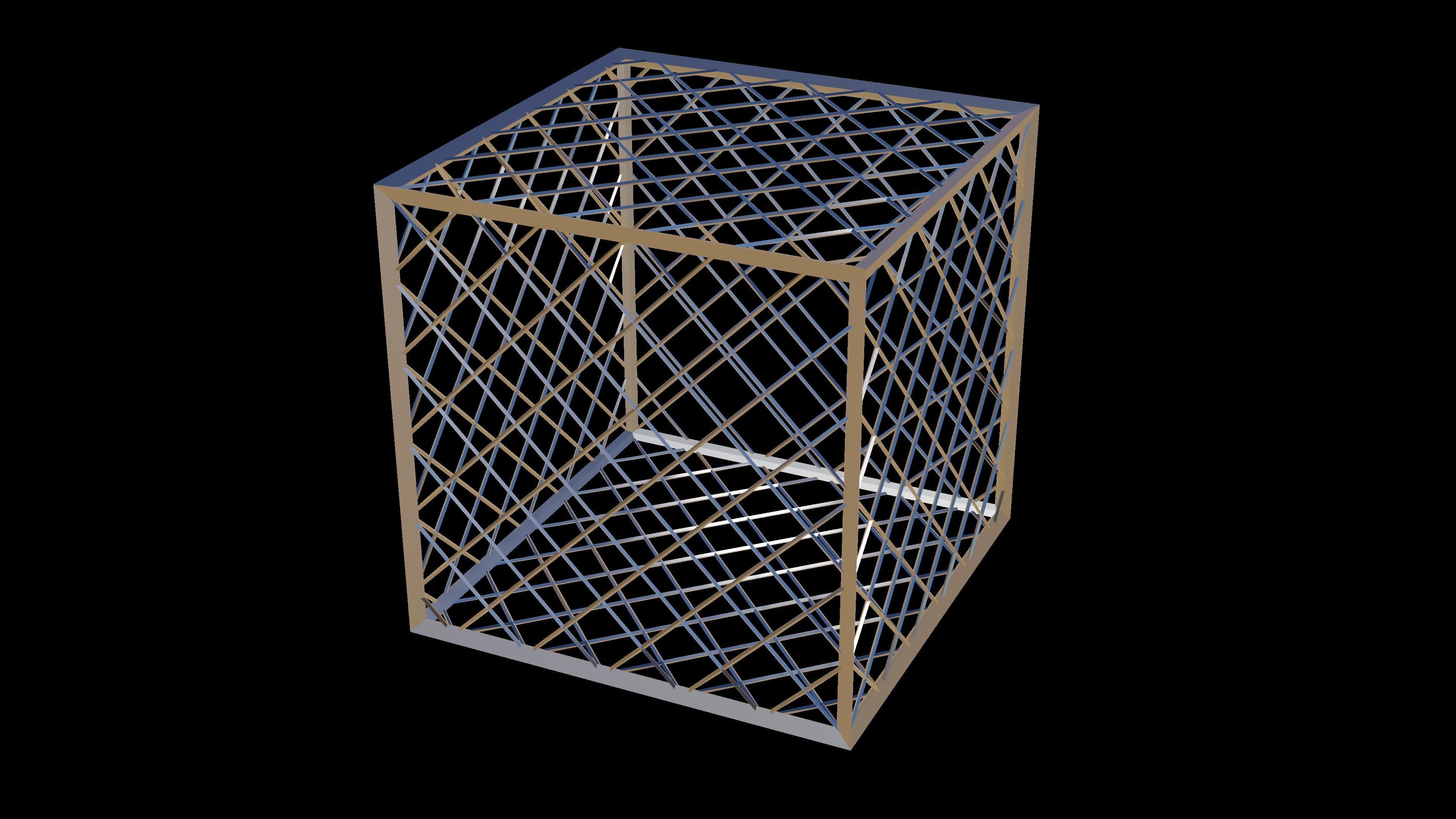 3D model Cubical Cage 3d Model VR / AR / low-poly | CGTrader