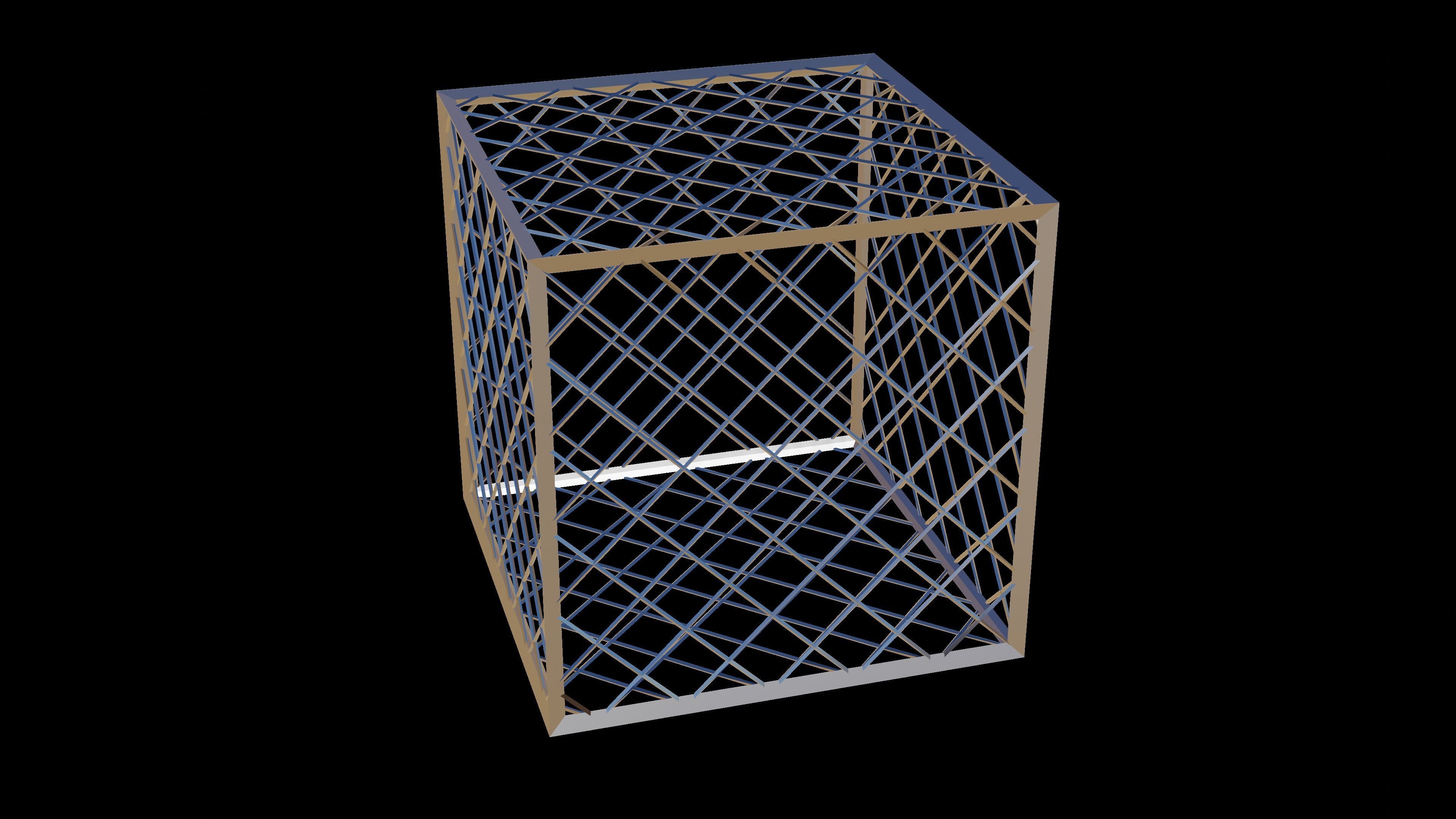 3D model Cubical Cage 3d Model VR / AR / low-poly | CGTrader