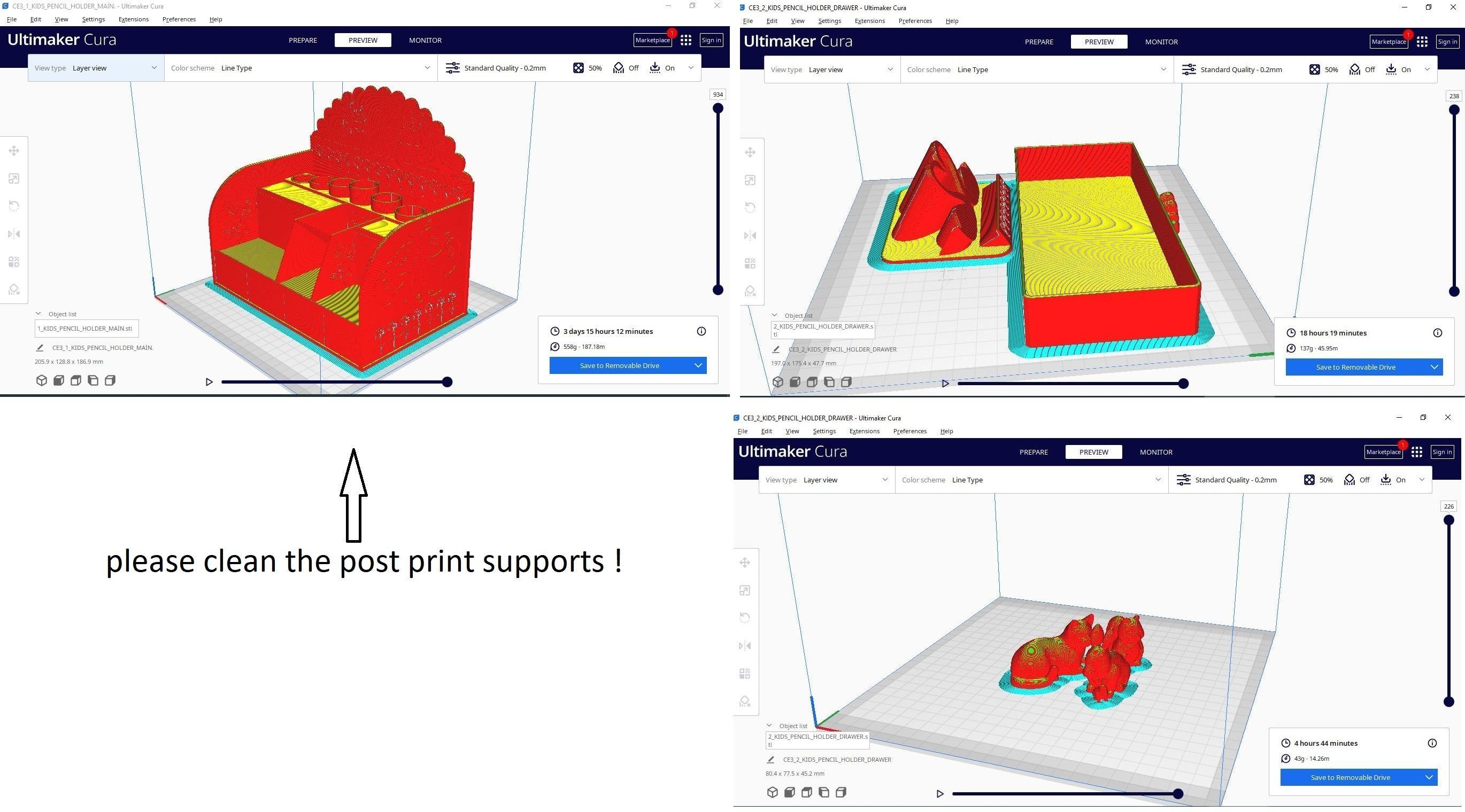 KIDS PEN HOLDER-Tablet-Phone holder-3D Print Model-Stl File 3D model 3D ...