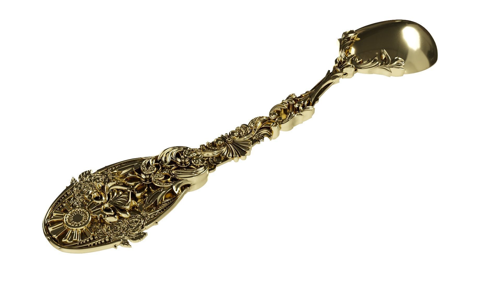 Royal Gold Premium Elite Spoon 3D model | CGTrader