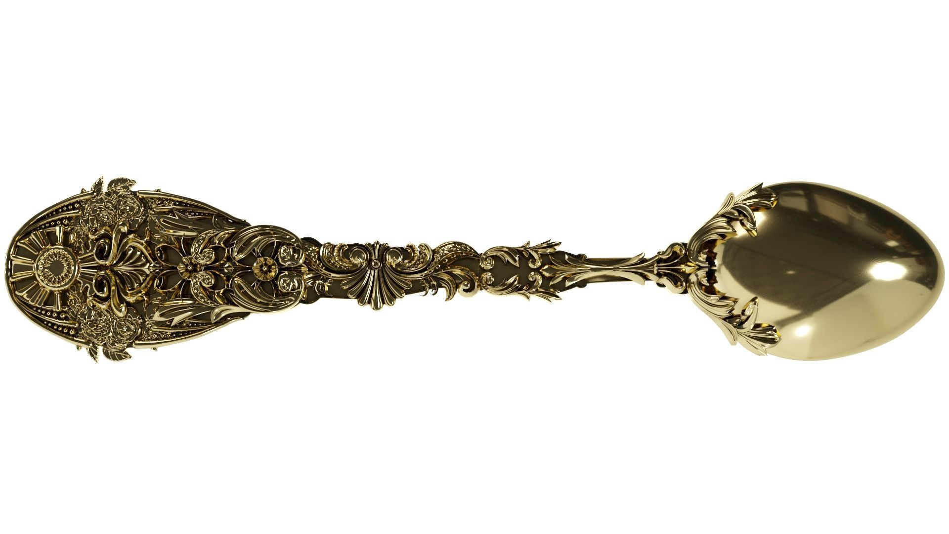 Royal Gold Premium Elite Spoon 3D model | CGTrader