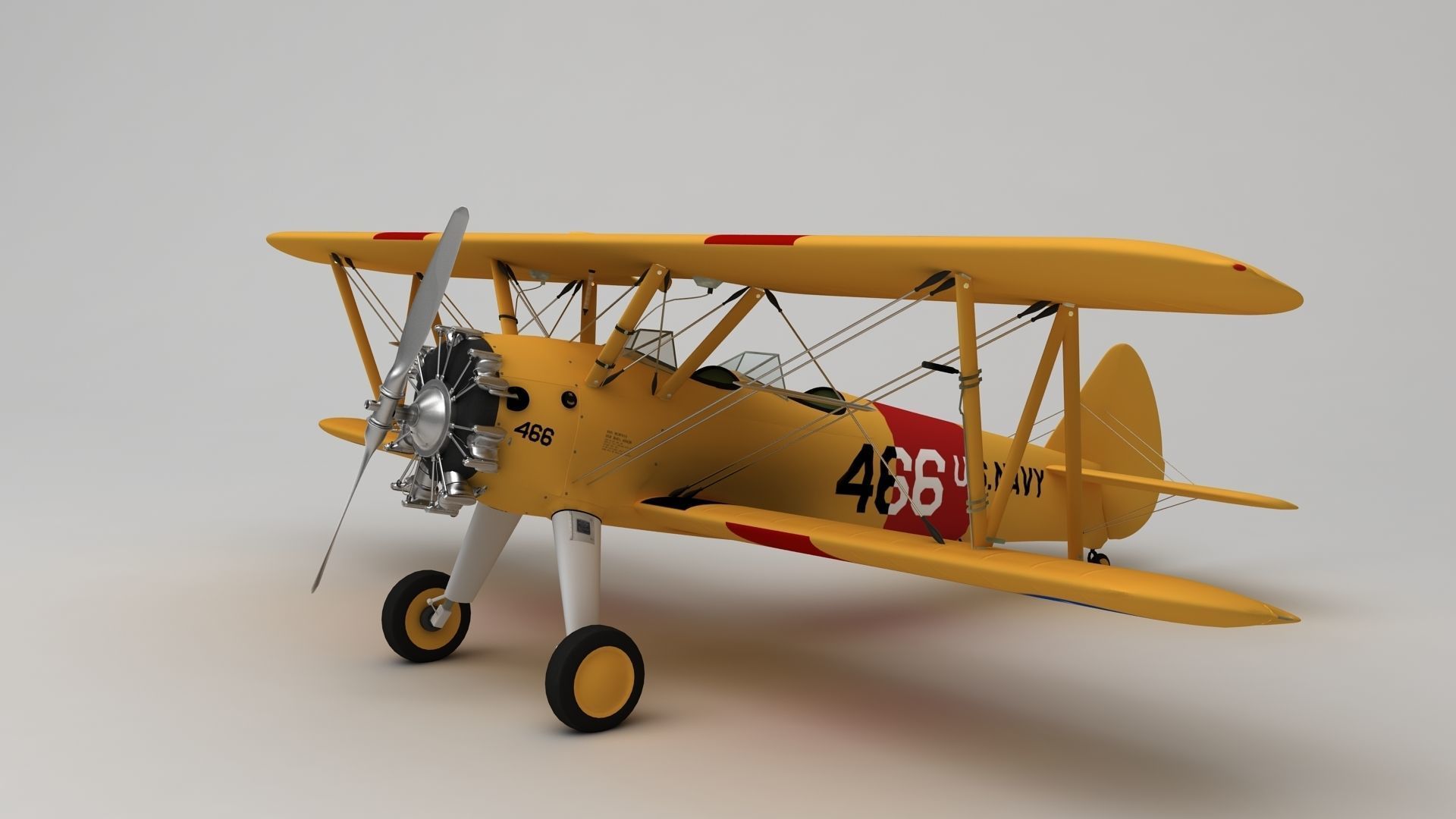 Boeing Stearman M 75 3D model | CGTrader