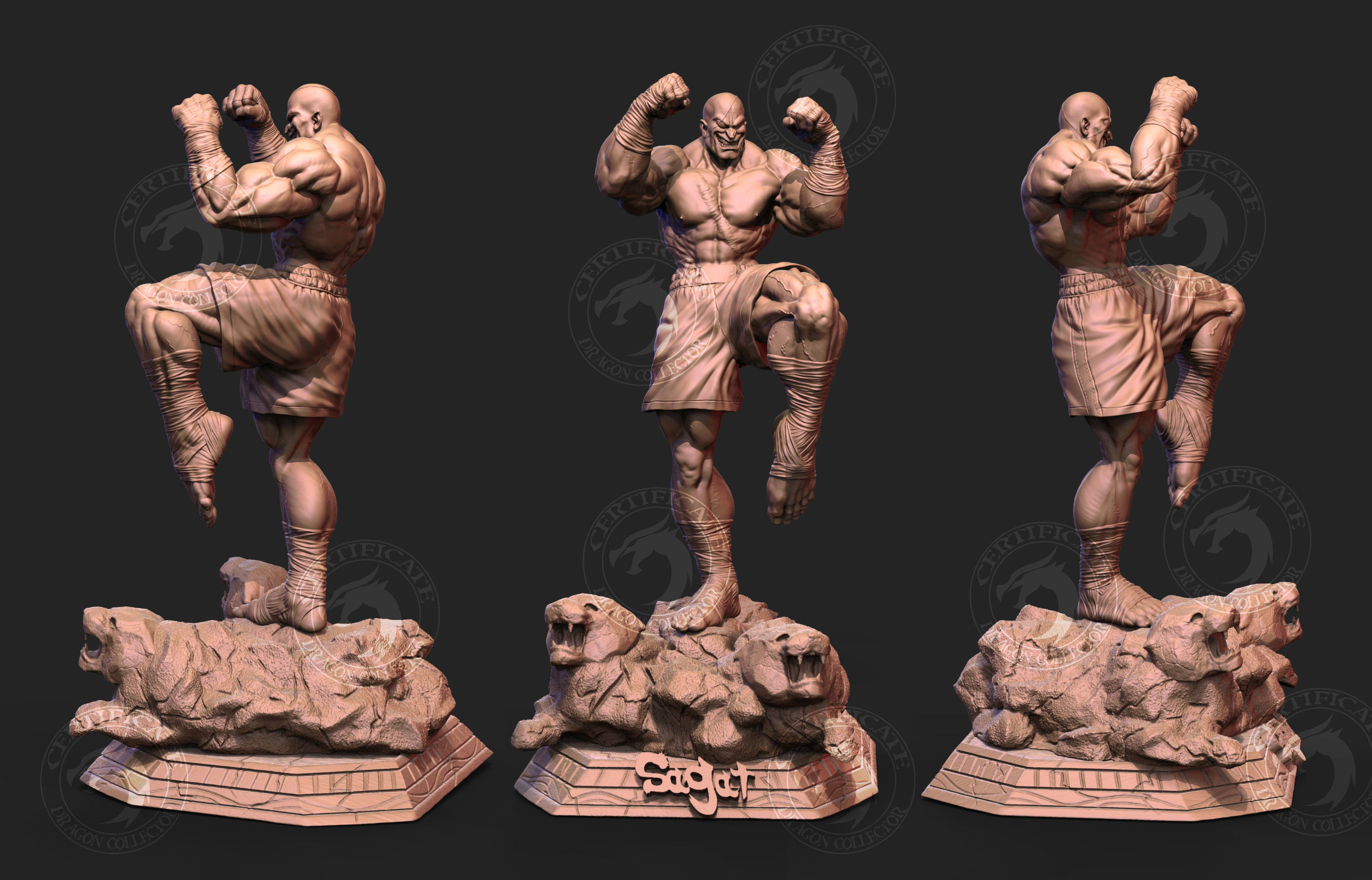 SAGAT statue of boxer 3D model 3D printable | CGTrader