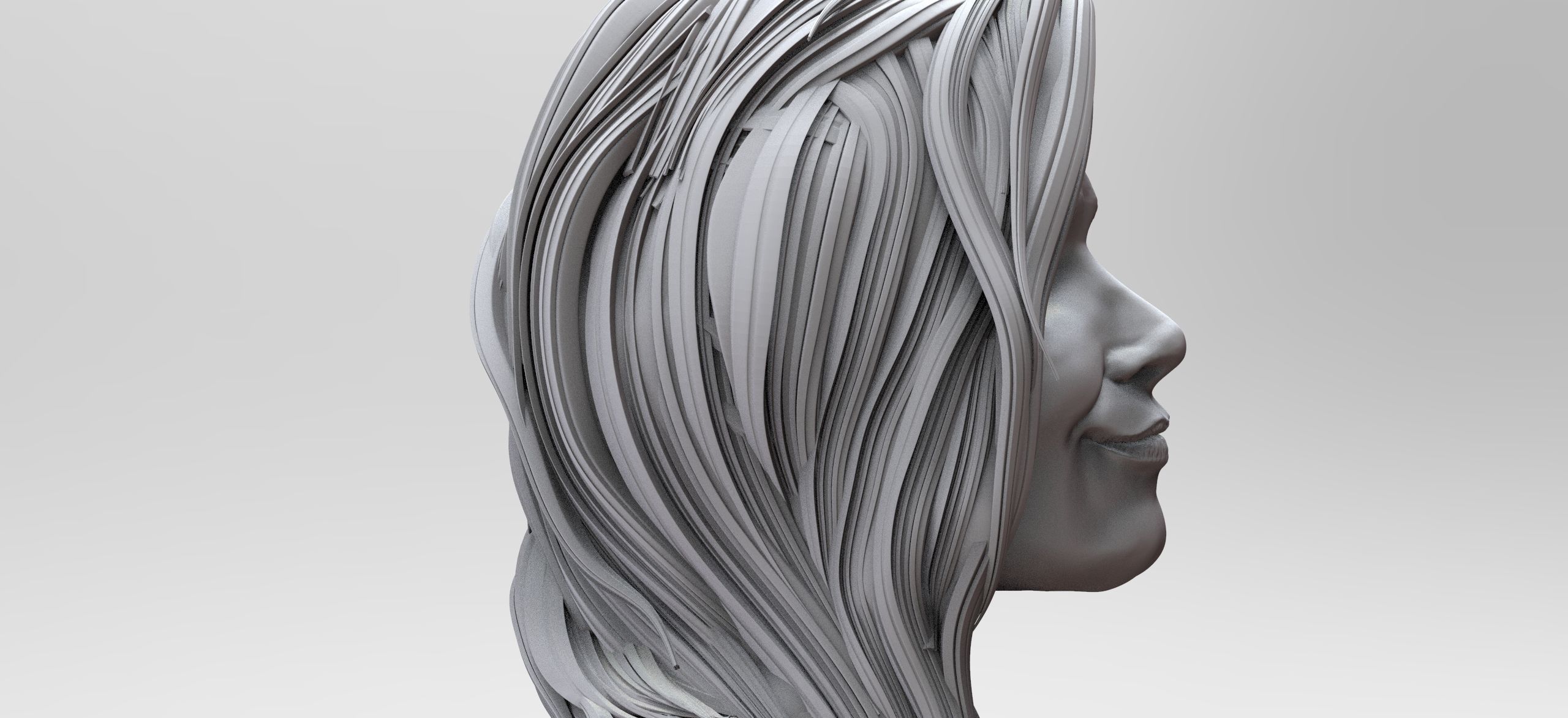 Female Head - 3D Print 3D model 3D printable | CGTrader
