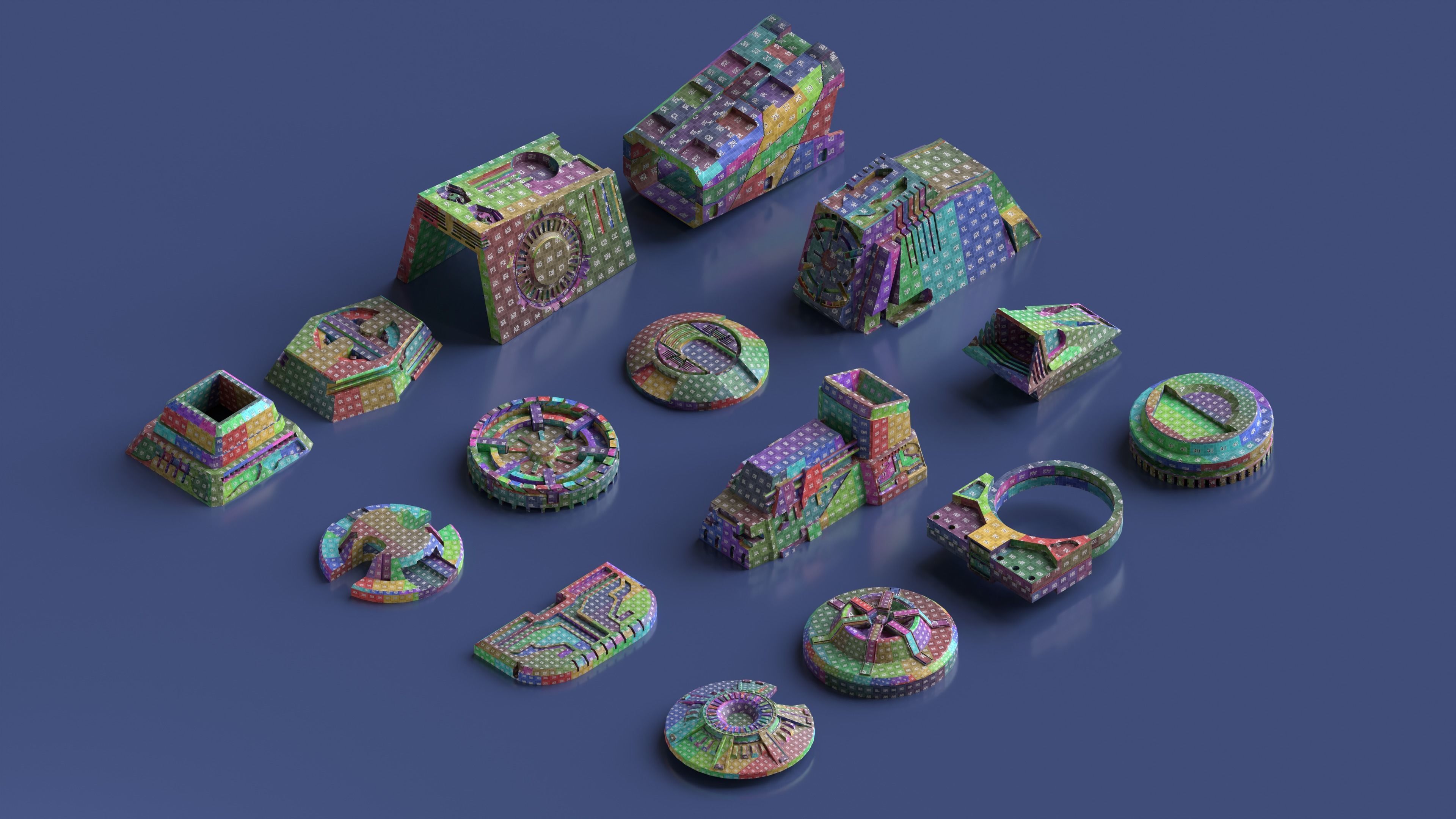 3D model Sci-Fi Futuristic Style Hard Surface Assets VR / AR / low-poly ...