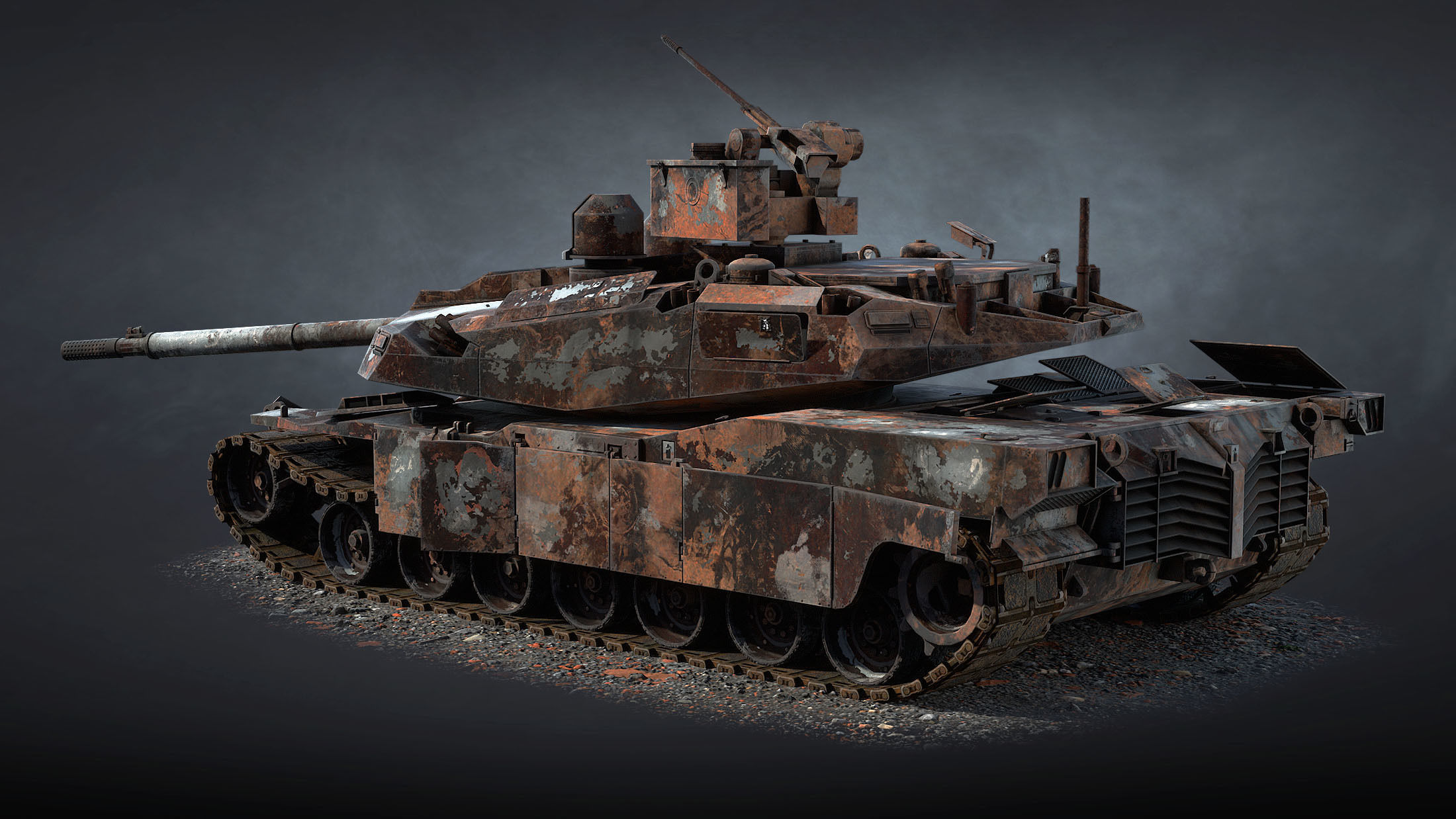 3D model Tank AbramsX Destroyed VR / AR / low-poly | CGTrader
