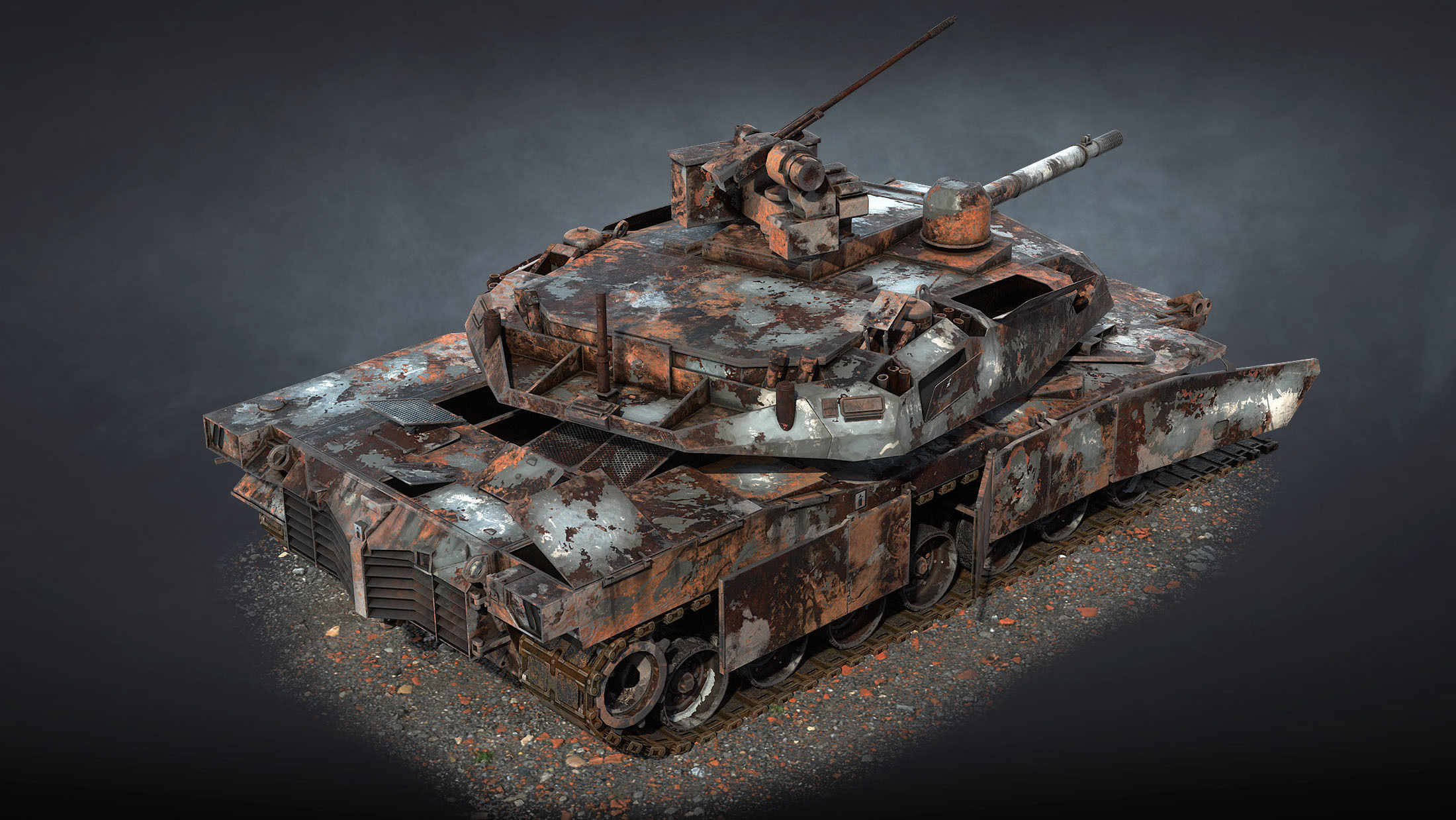 3D model Tank AbramsX Destroyed VR / AR / low-poly | CGTrader