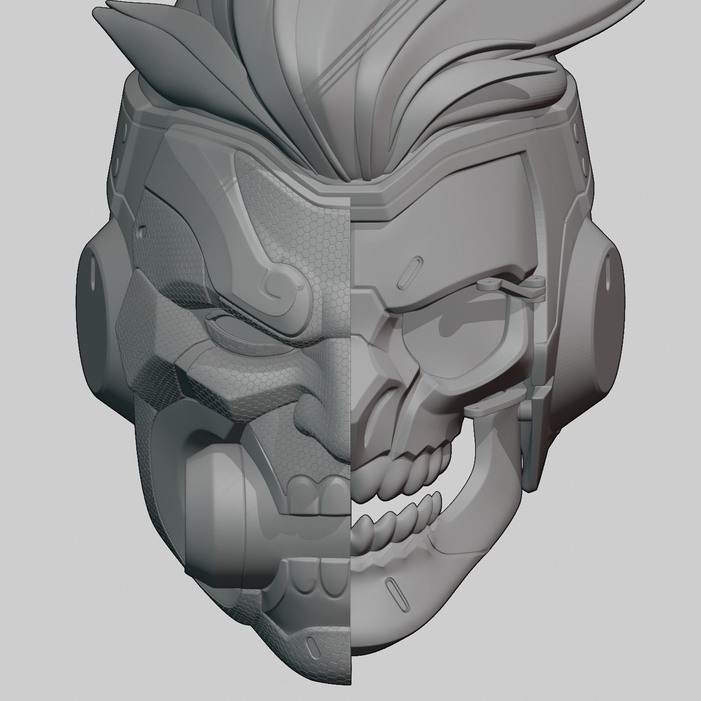 Motorized Cyberdemon Genji Helmet from Overwatch 2 3D model 3D ...