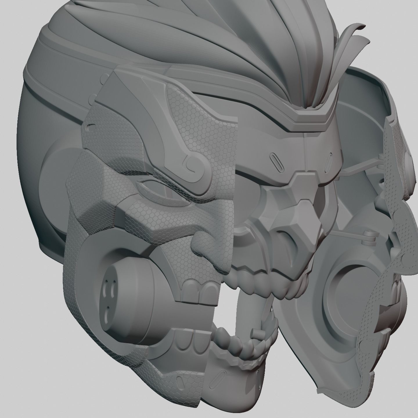 Motorized Cyberdemon Genji Helmet from Overwatch 2 3D model 3D ...