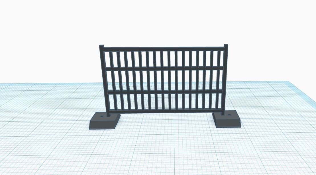 Temporary Construction Fence Scale H0 1-87 3D model 3D printable | CGTrader