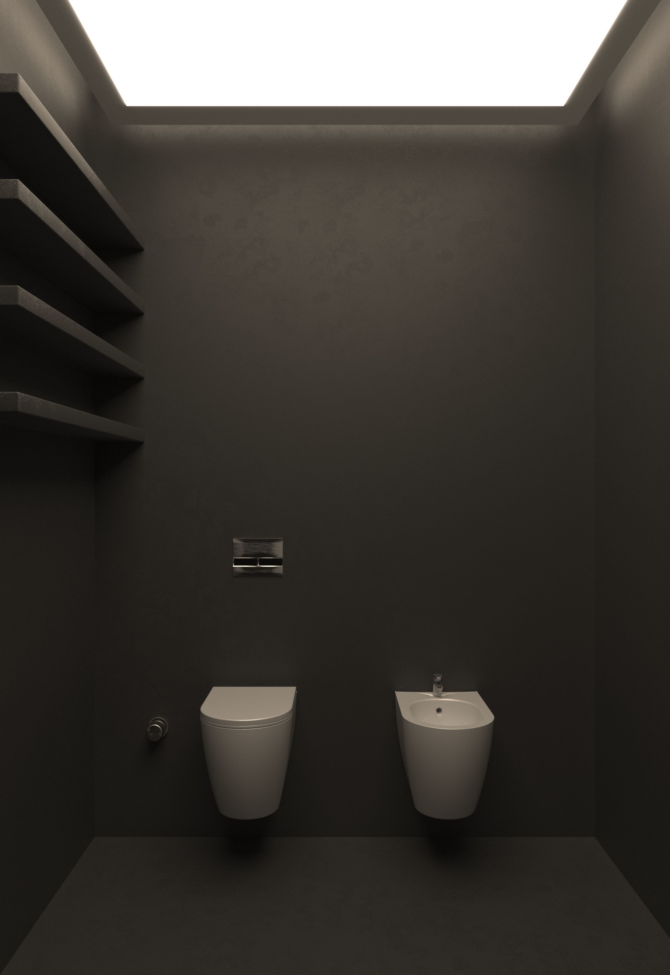 Bathroom design - WC 3D model animated | CGTrader