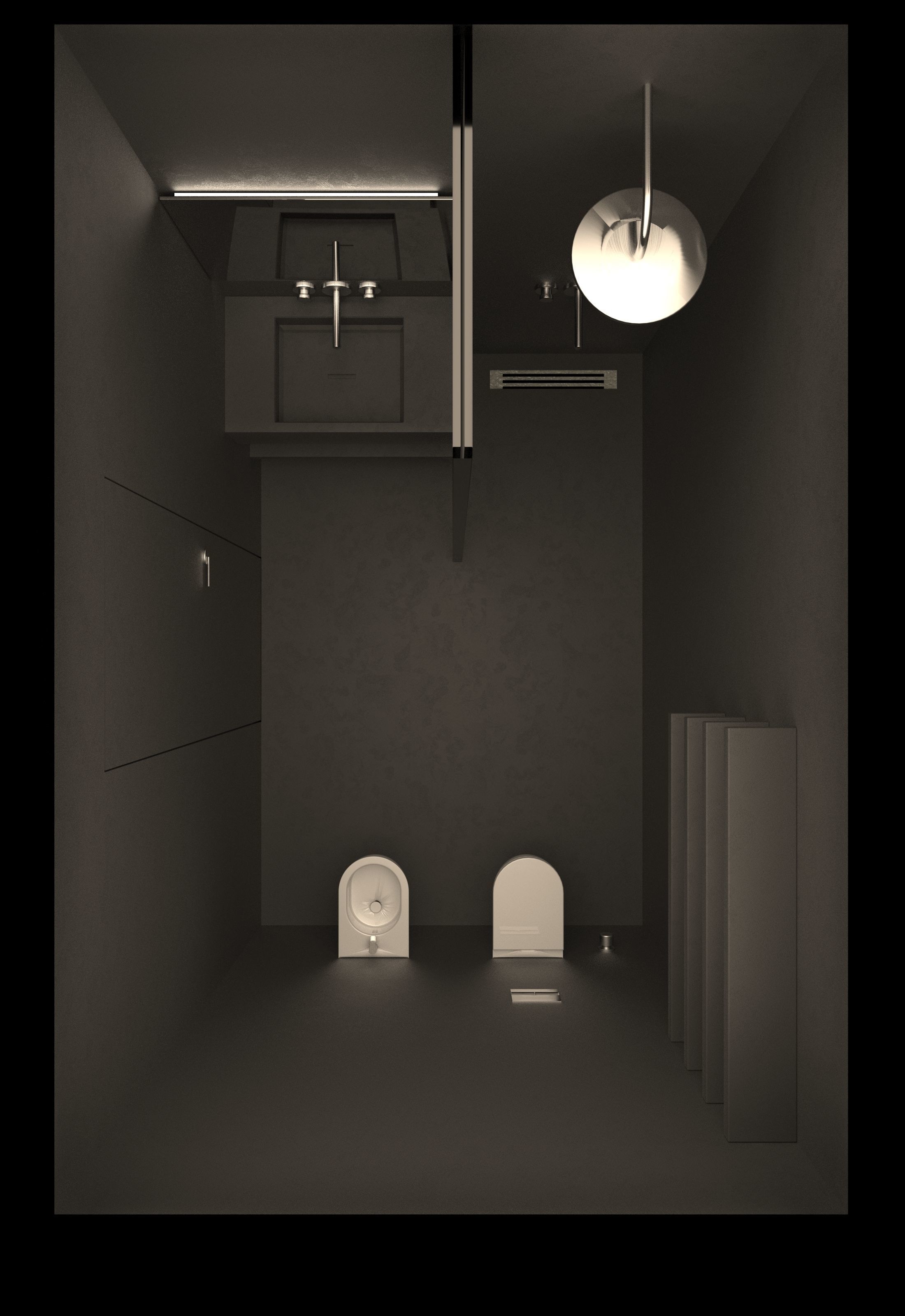 Bathroom design - WC 3D model animated | CGTrader
