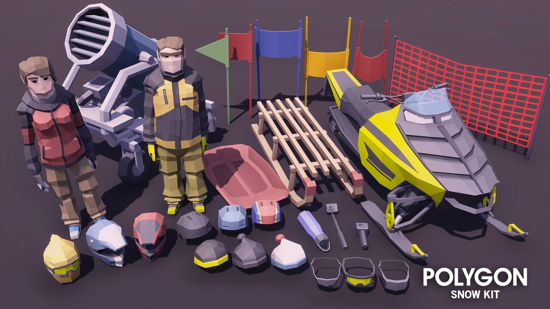 3D model POLYGON - Snow Kit VR / AR / low-poly | CGTrader
