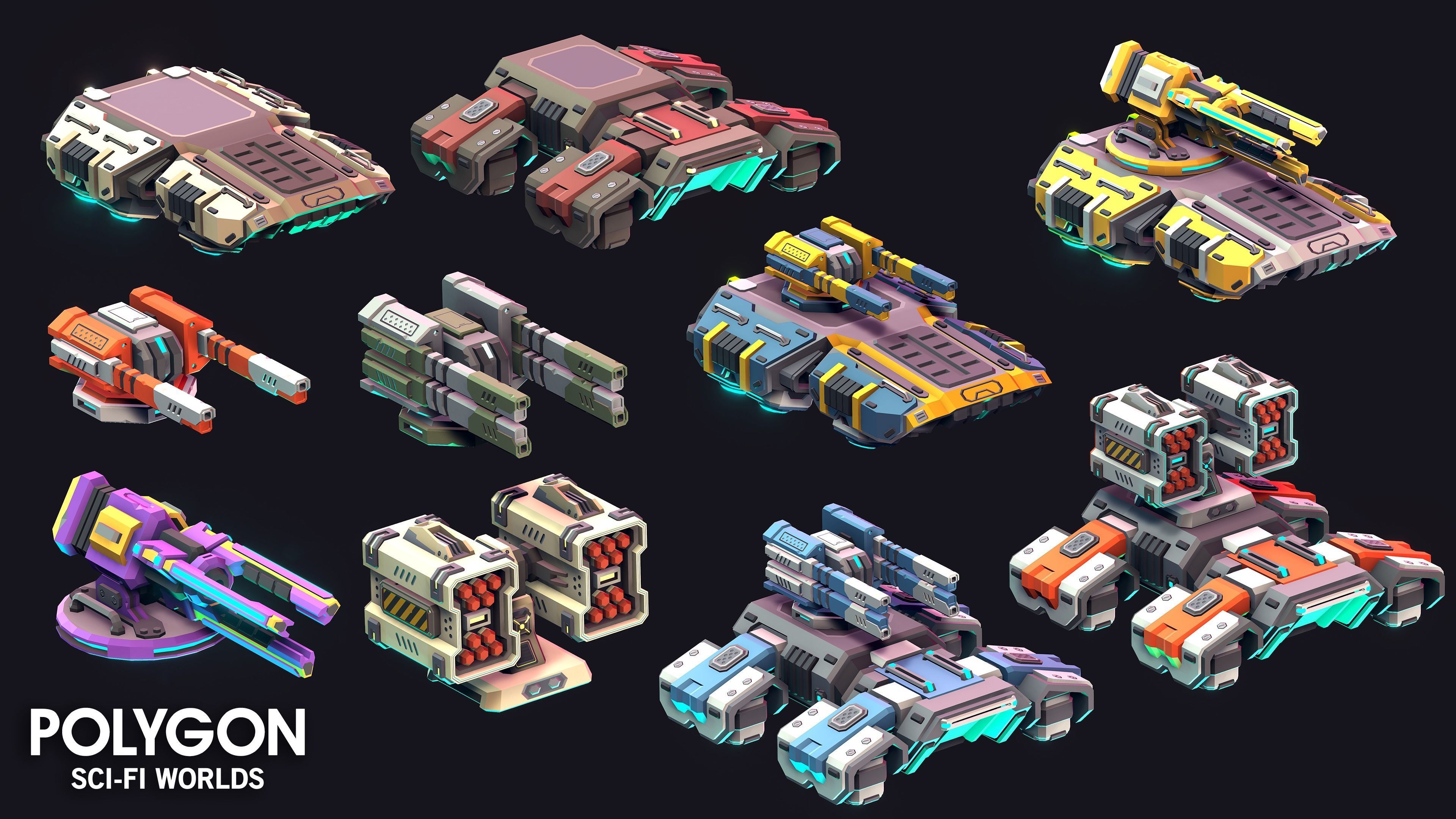 3D model POLYGON - Sci-Fi Worlds VR / AR / low-poly | CGTrader