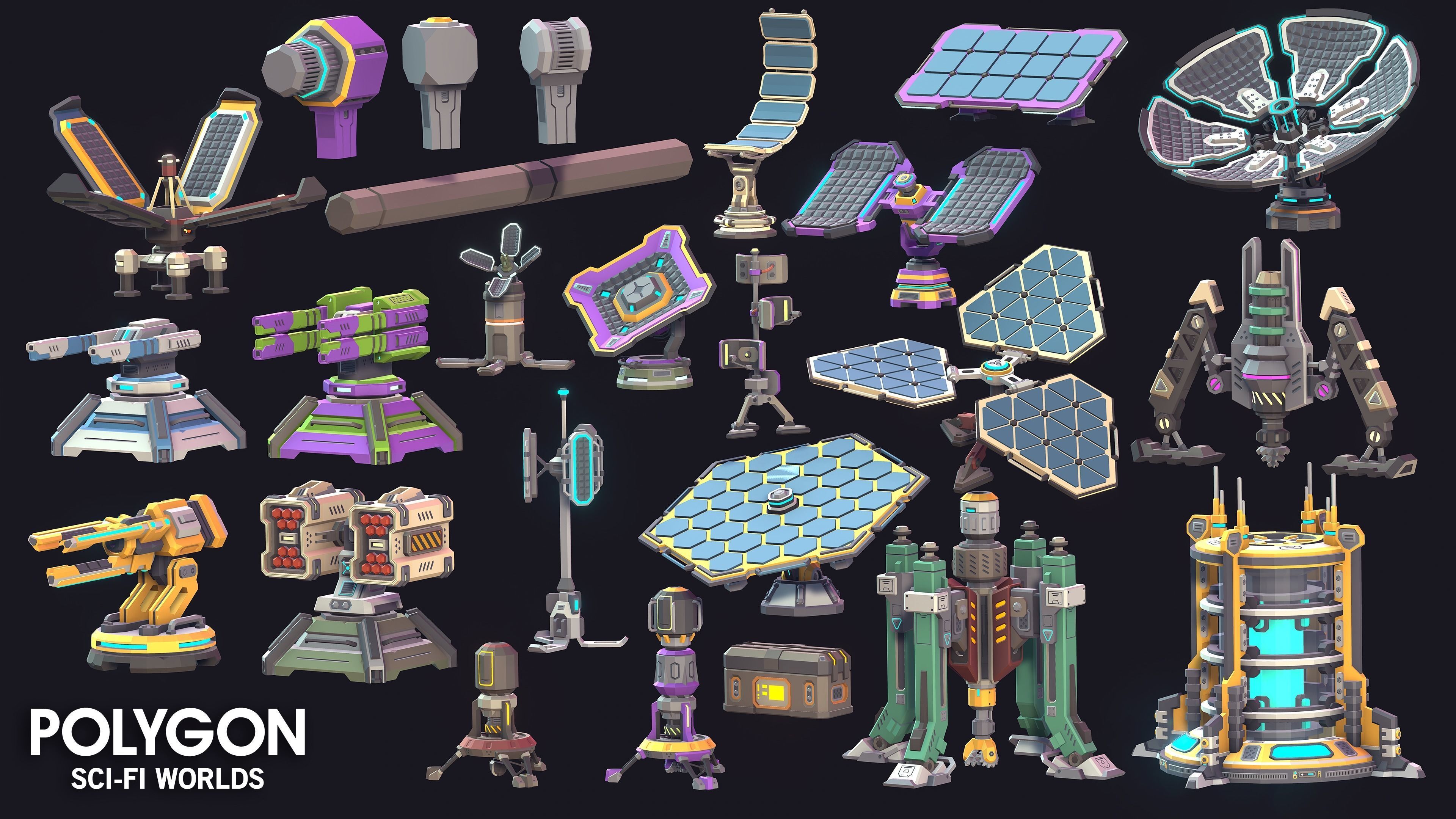 3D model POLYGON - Sci-Fi Worlds VR / AR / low-poly | CGTrader
