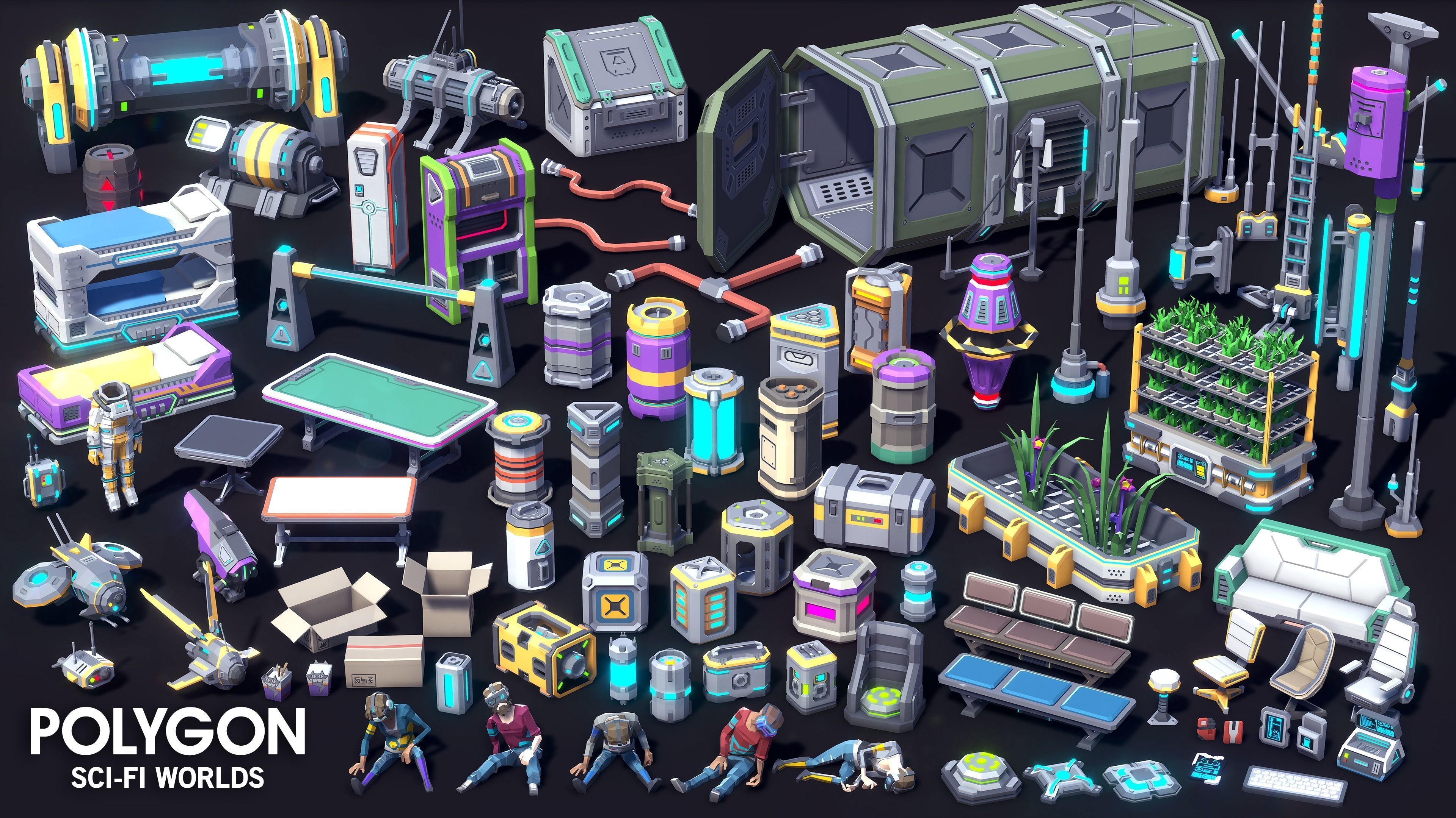 3D model POLYGON - Sci-Fi Worlds VR / AR / low-poly | CGTrader