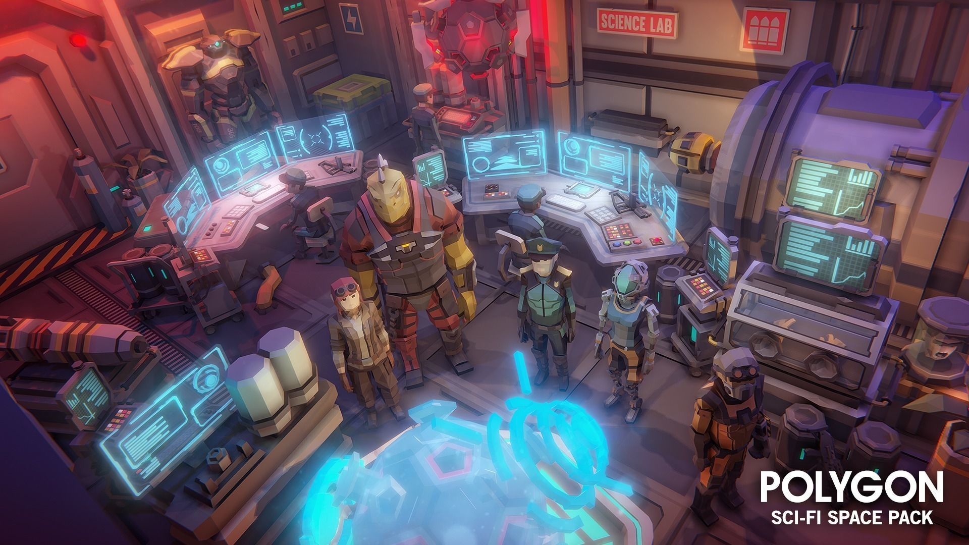 3D model POLYGON - Sci-Fi Space VR / AR / low-poly | CGTrader