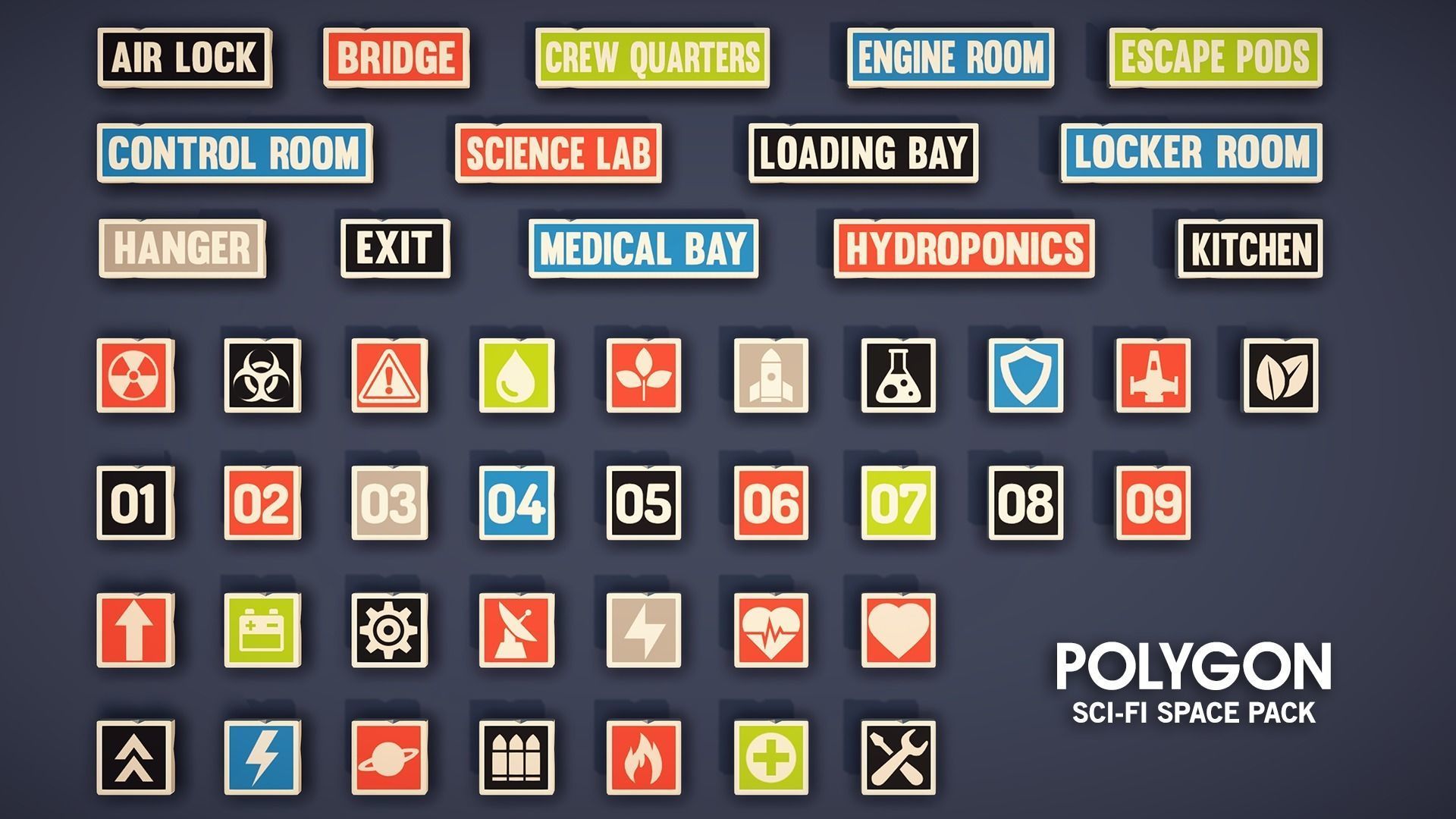 3D model POLYGON - Sci-Fi Space VR / AR / low-poly | CGTrader