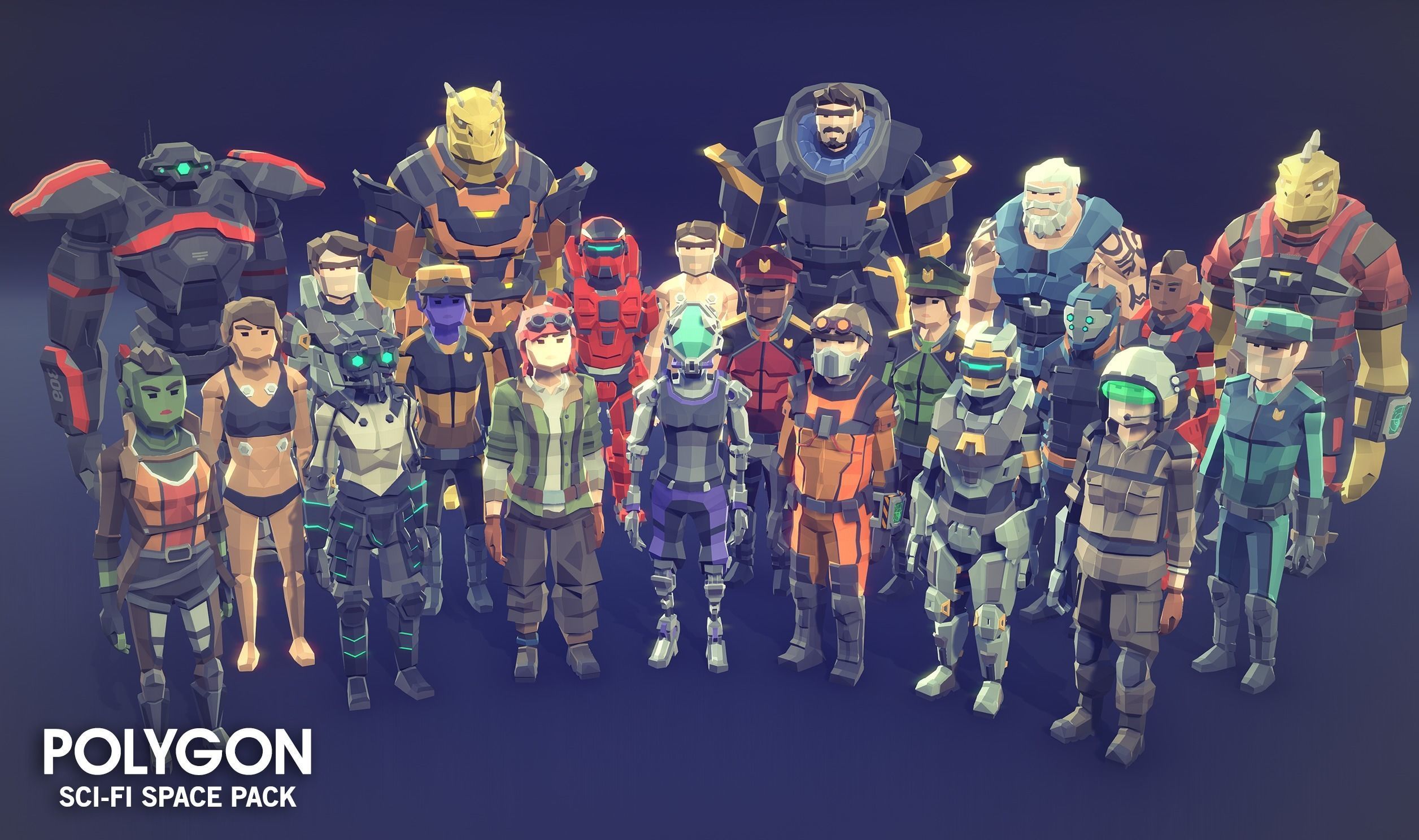 3D model POLYGON - Sci-Fi Space VR / AR / low-poly | CGTrader