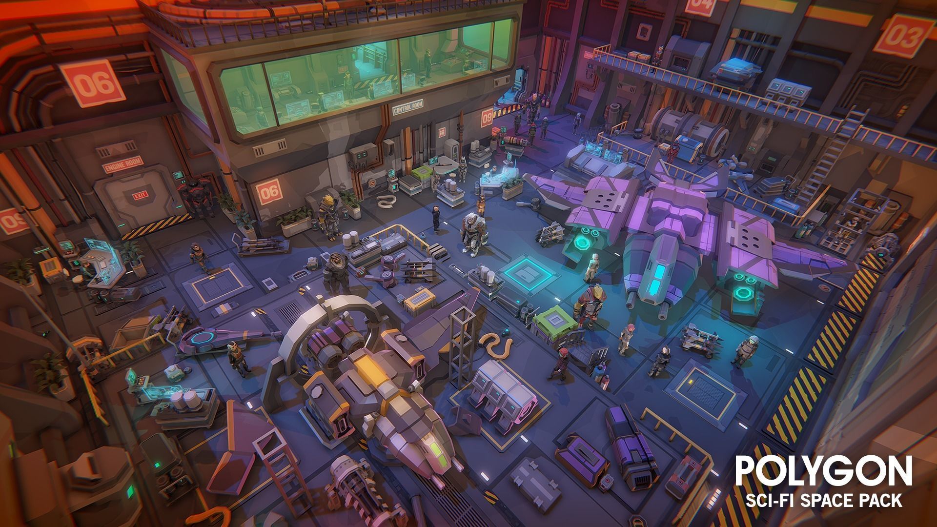 3D model POLYGON - Sci-Fi Space VR / AR / low-poly | CGTrader