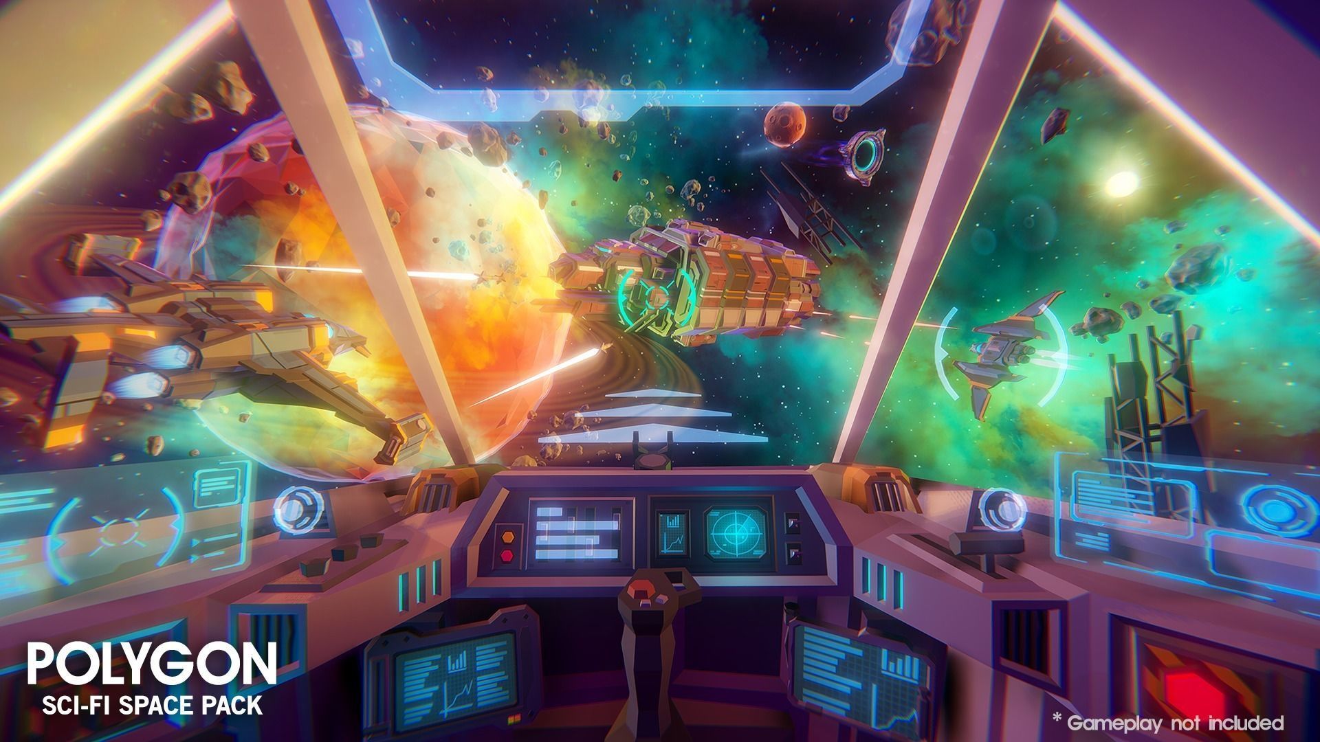 3D model POLYGON - Sci-Fi Space VR / AR / low-poly | CGTrader