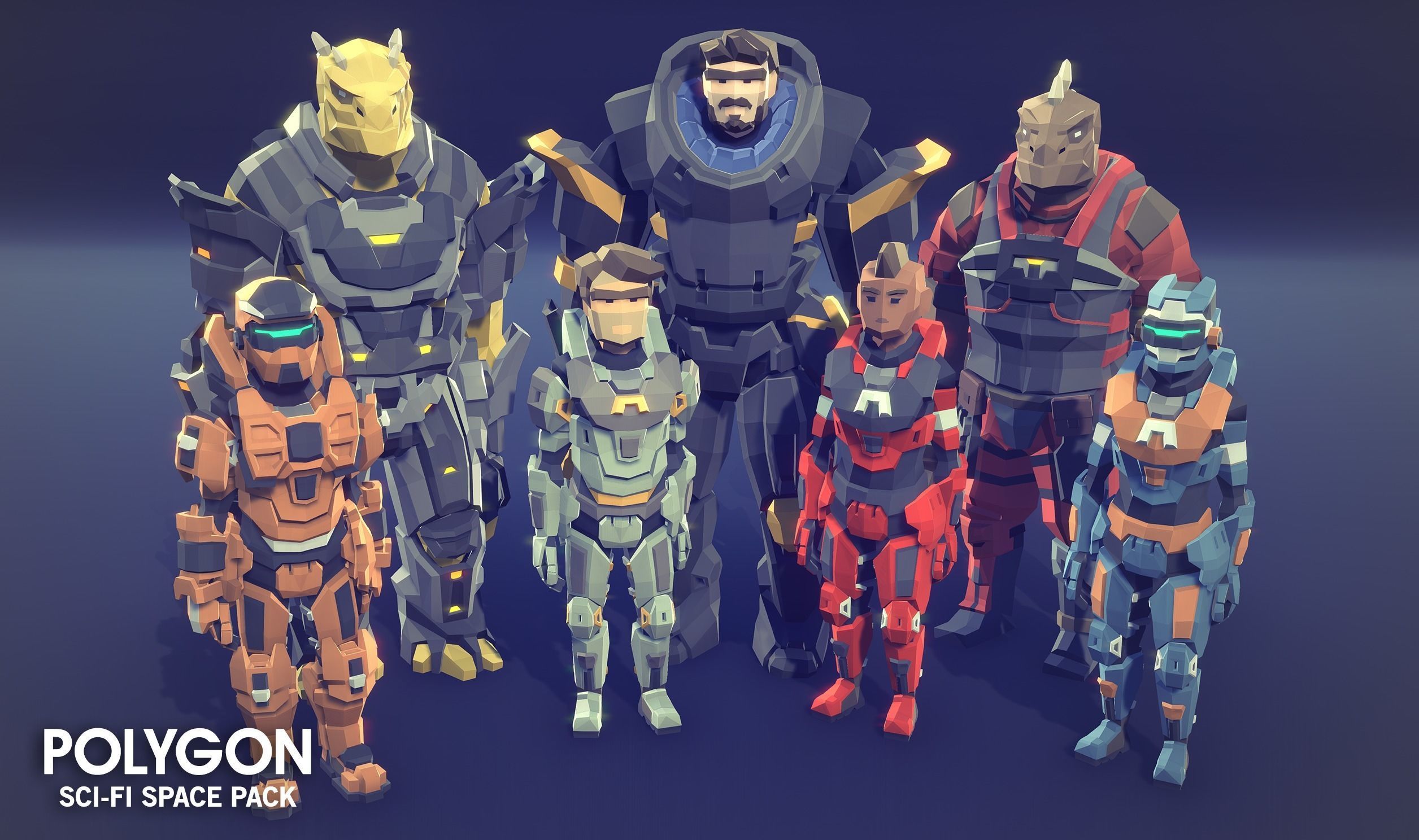 3D model POLYGON - Sci-Fi Space VR / AR / low-poly | CGTrader