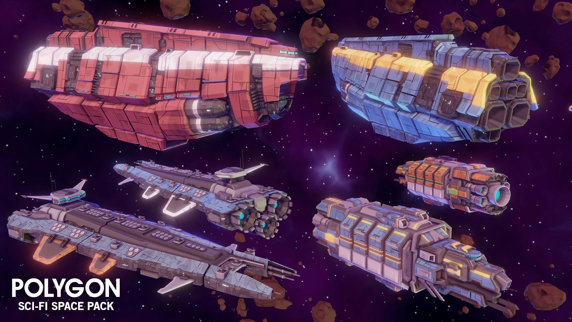 3D model POLYGON - Sci-Fi Space VR / AR / low-poly | CGTrader