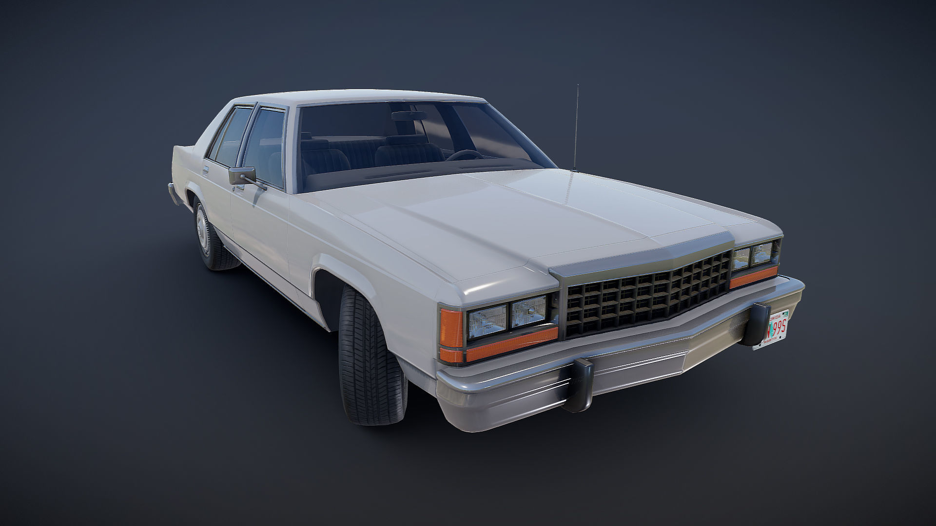 3D model 80s Sedan VR / AR / low-poly | CGTrader