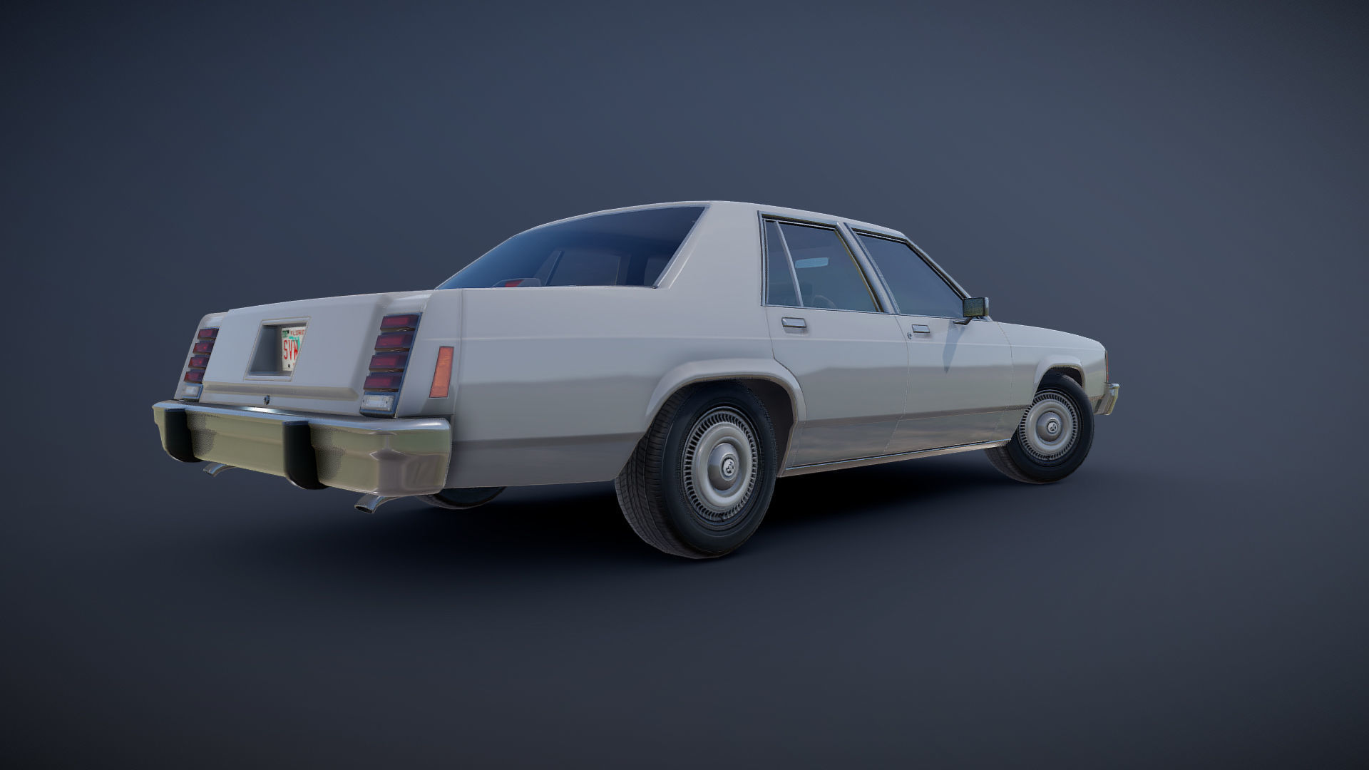 3D model 80s Sedan VR / AR / low-poly | CGTrader