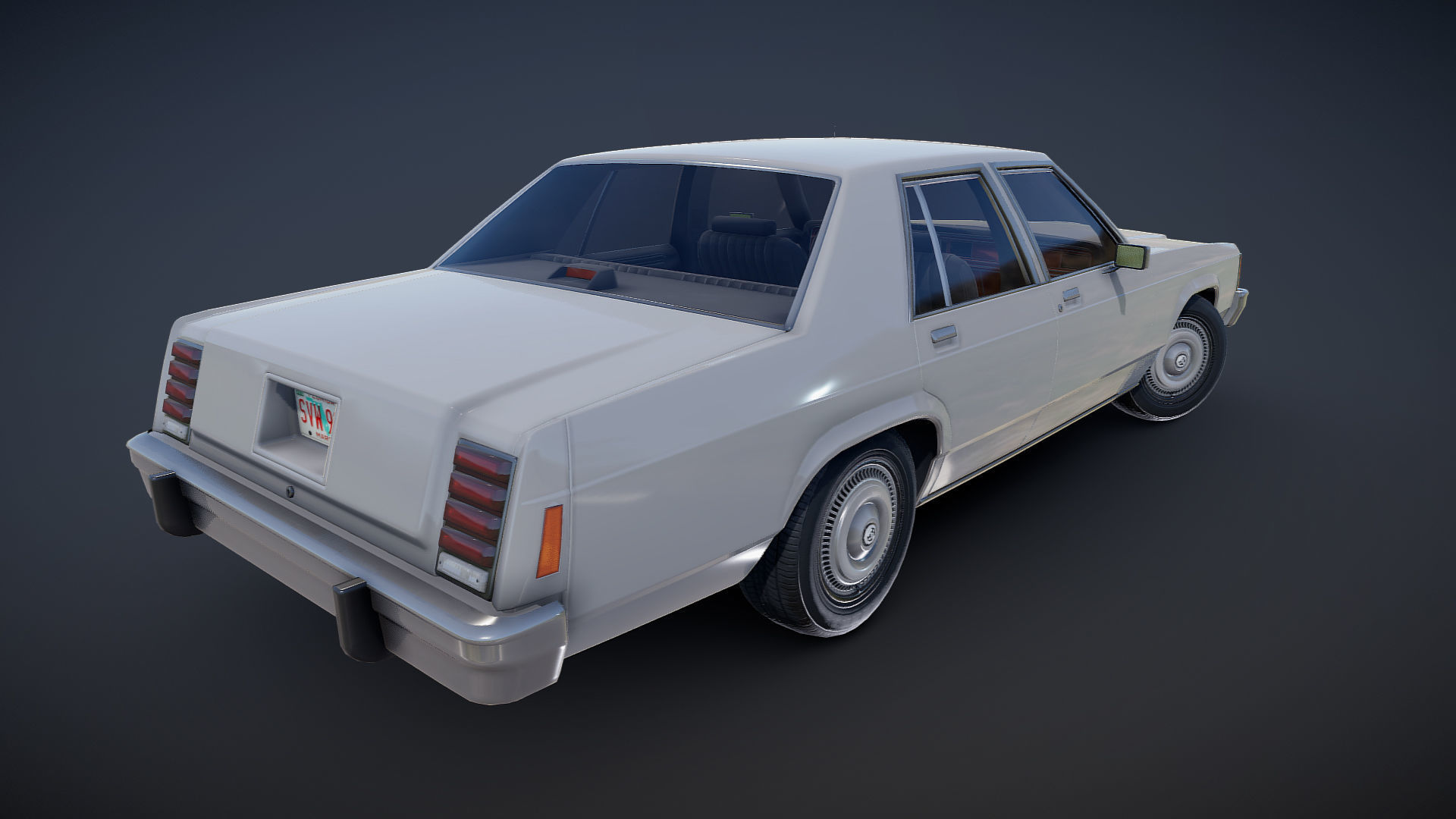 3D model 80s Sedan VR / AR / low-poly | CGTrader