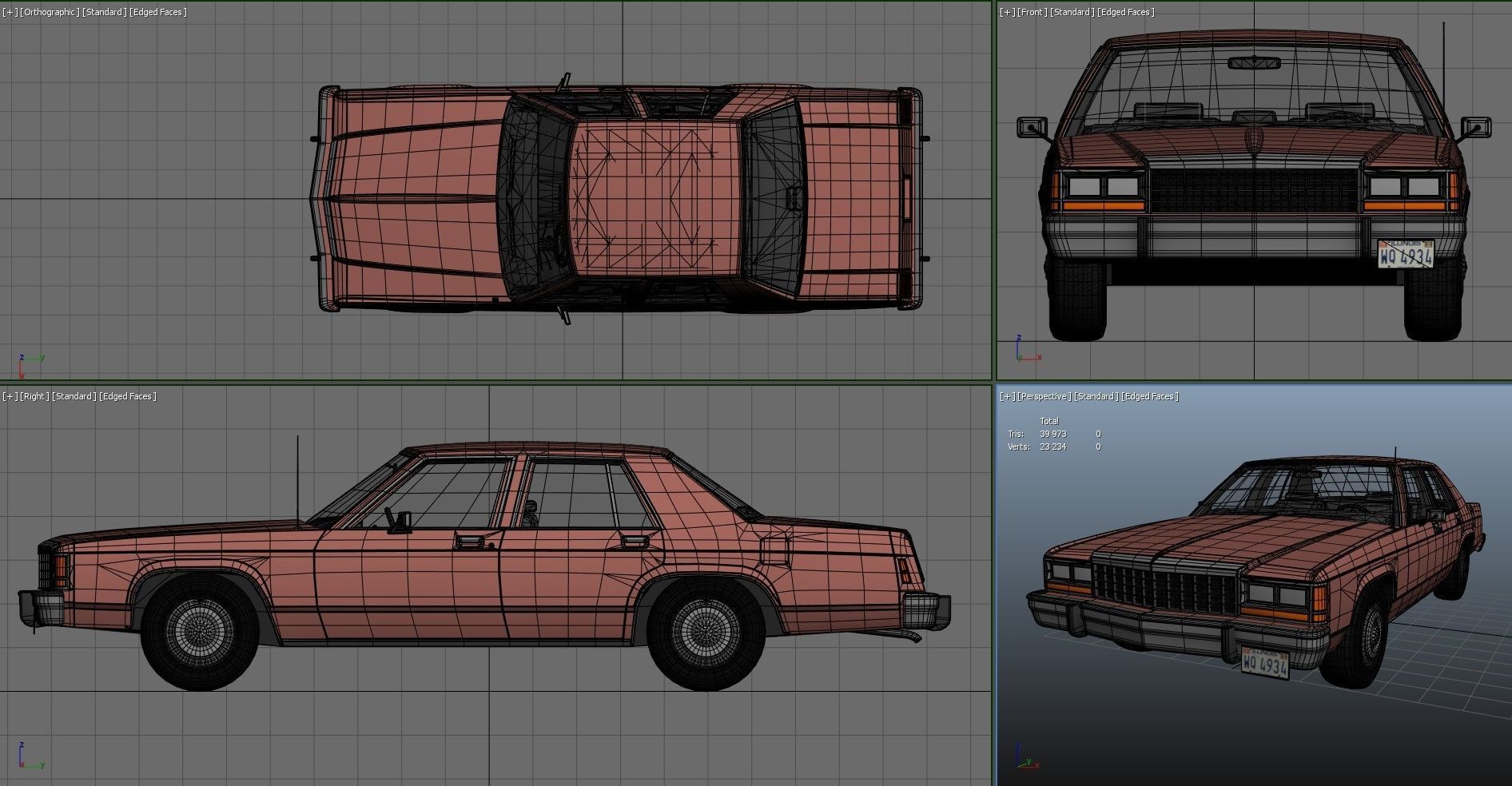 3D model 80s Sedan VR / AR / low-poly | CGTrader