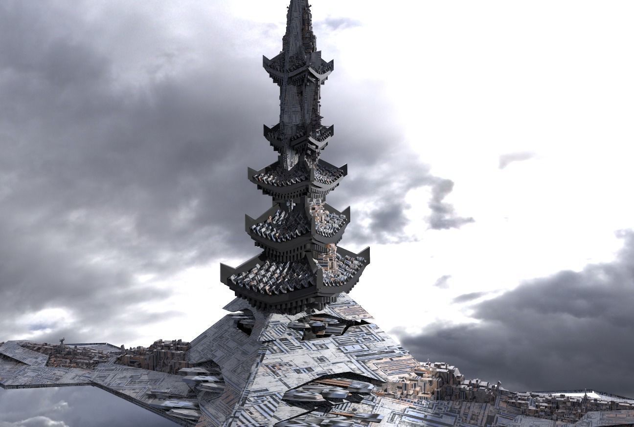 Cyberpunk Emperor Towers 1 3D model | CGTrader