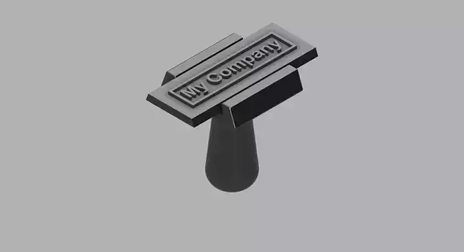 Stamp with removable Plate 3D model 3D printable | CGTrader