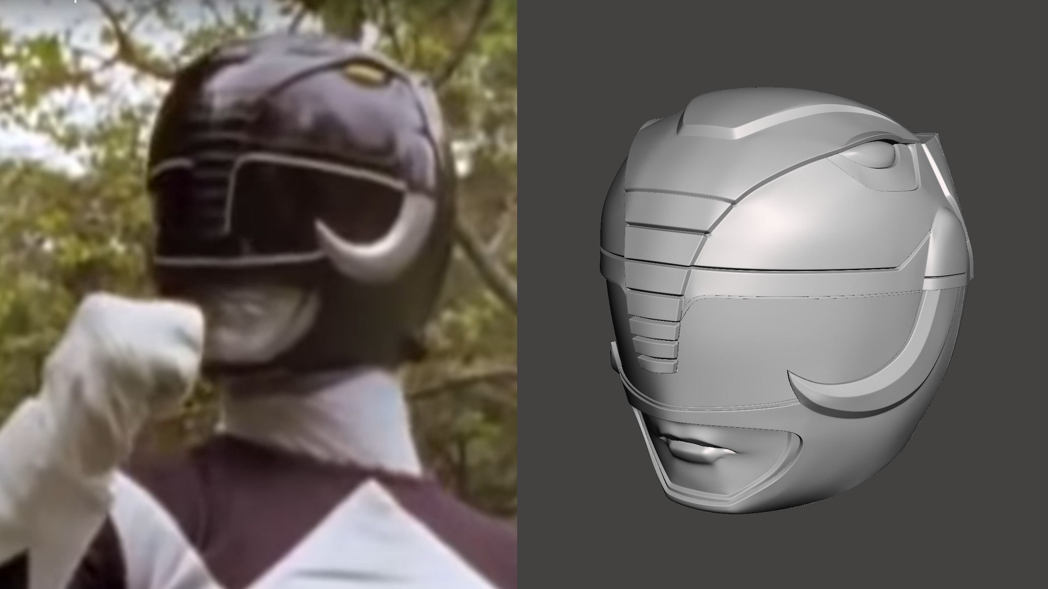 Black Power Ranger Helmet 3D 3D model 3D printable | CGTrader