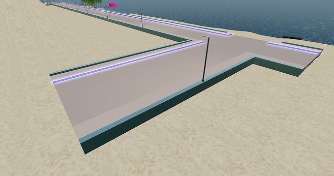 3D model Sohlarious City Modular Road Kit - Standard Straight 01 VR ...