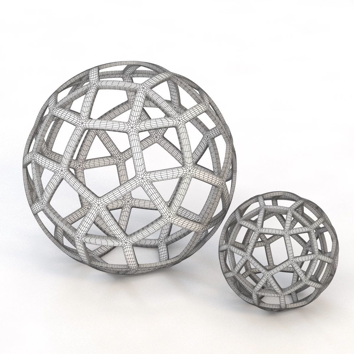 Geo Large Decorative Metal Ball 3D model | CGTrader