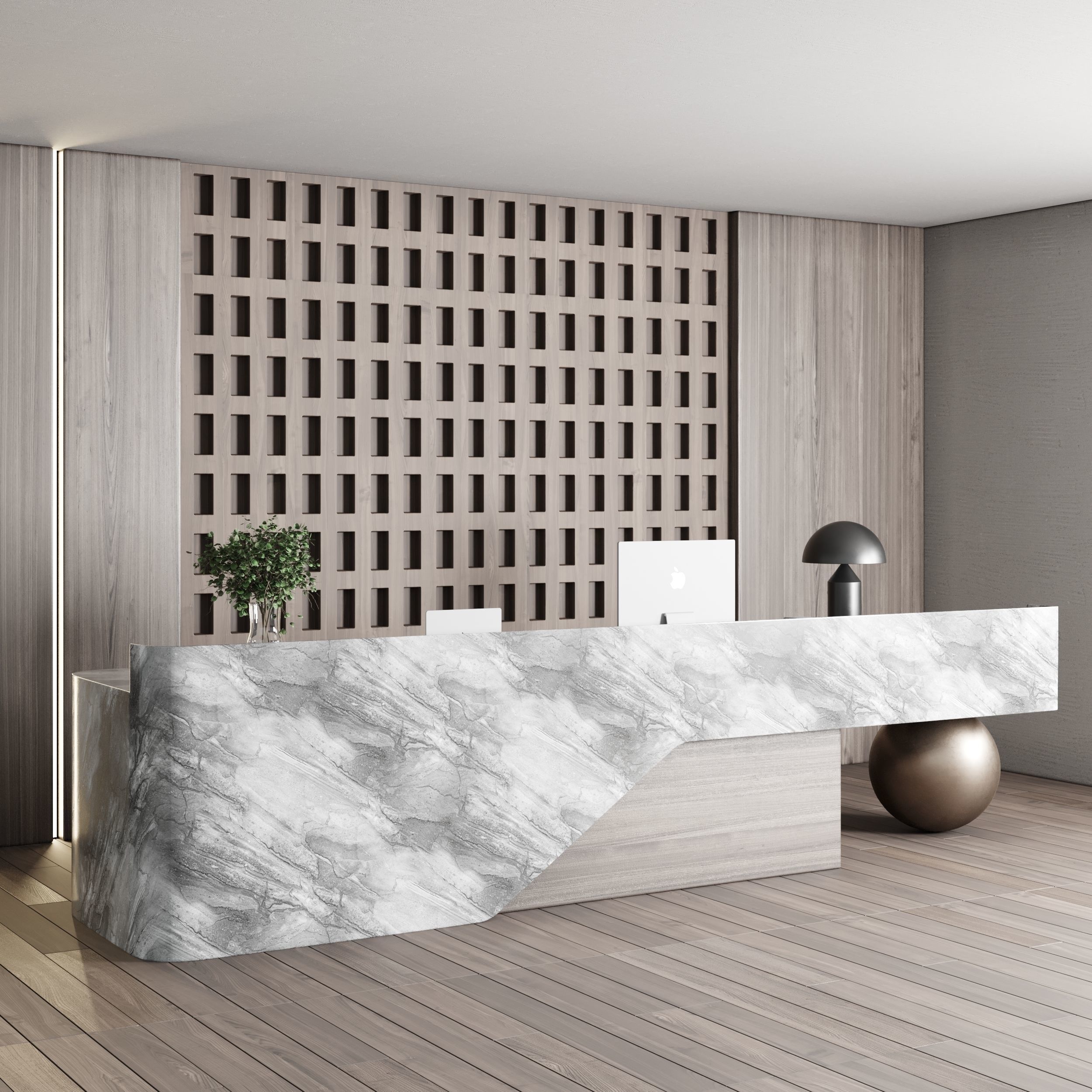 3D model Reception Desk Office Furniture 03 VR / AR / low-poly | CGTrader